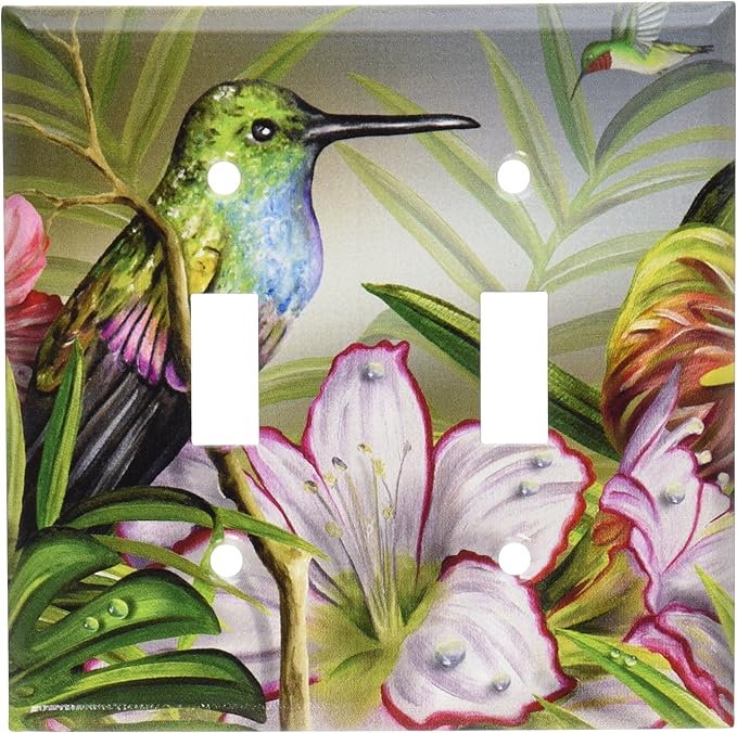 Art Plates - Hummingbird at Rest Switch Plate - Double Toggle - Single ...