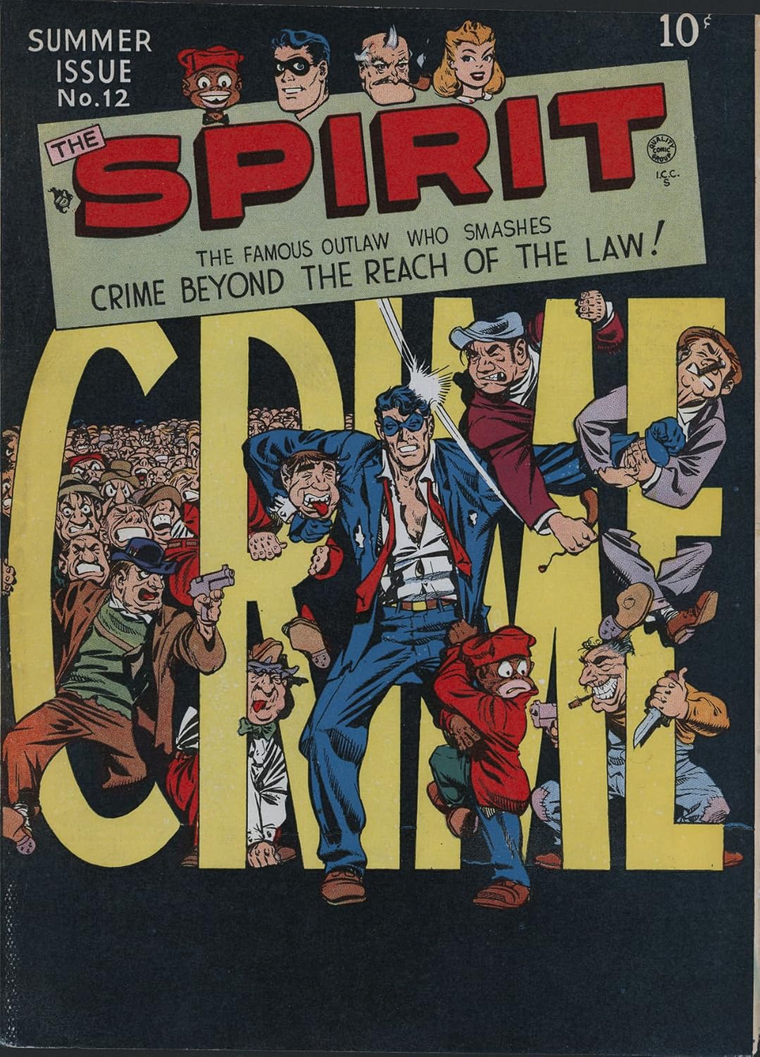POSTER comics cover Quality Spirit The Spirit 12 Vintage Wall Art Print ...