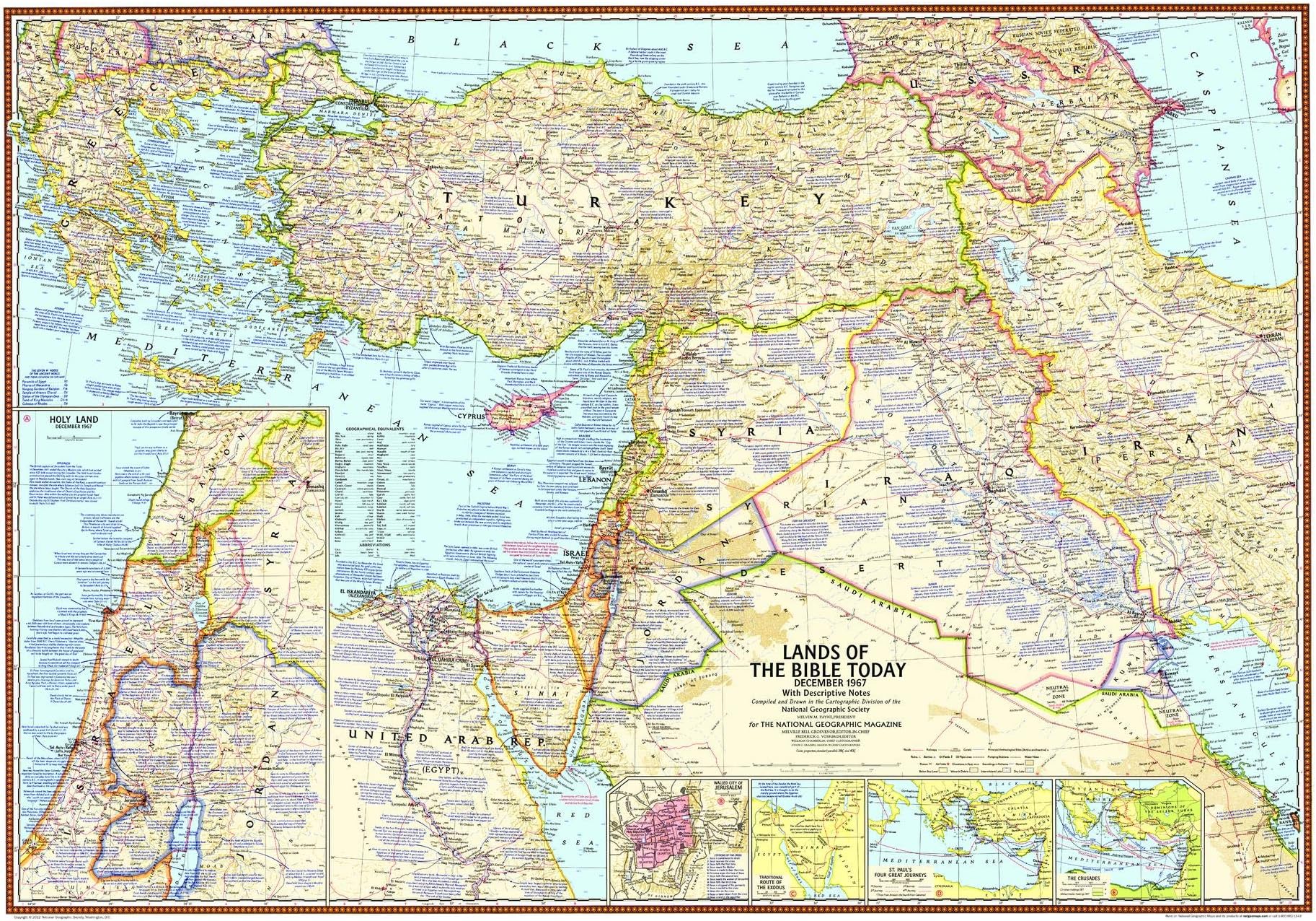 Amazon.com: Paul's Journeys and Voyage to Rome - Bible Christian Wall ...