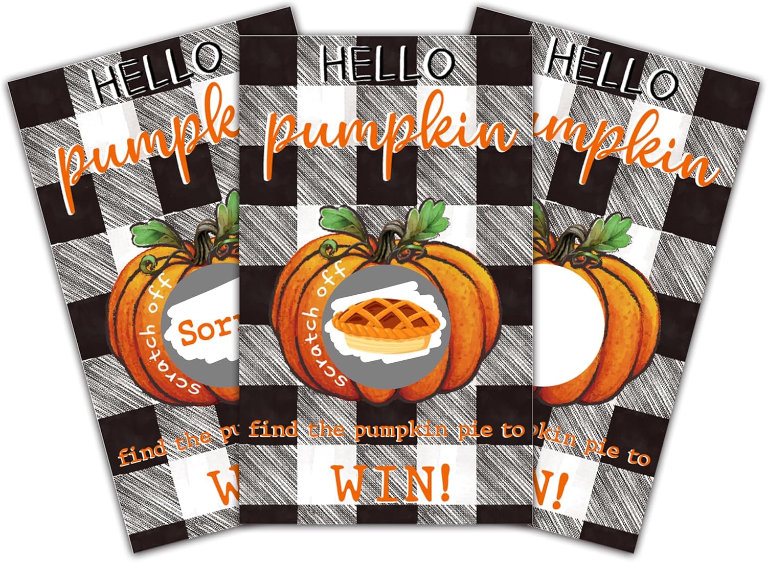 Amazon.com: Happy Thanksgiving Day Scratch off Game Cards, Hello ...