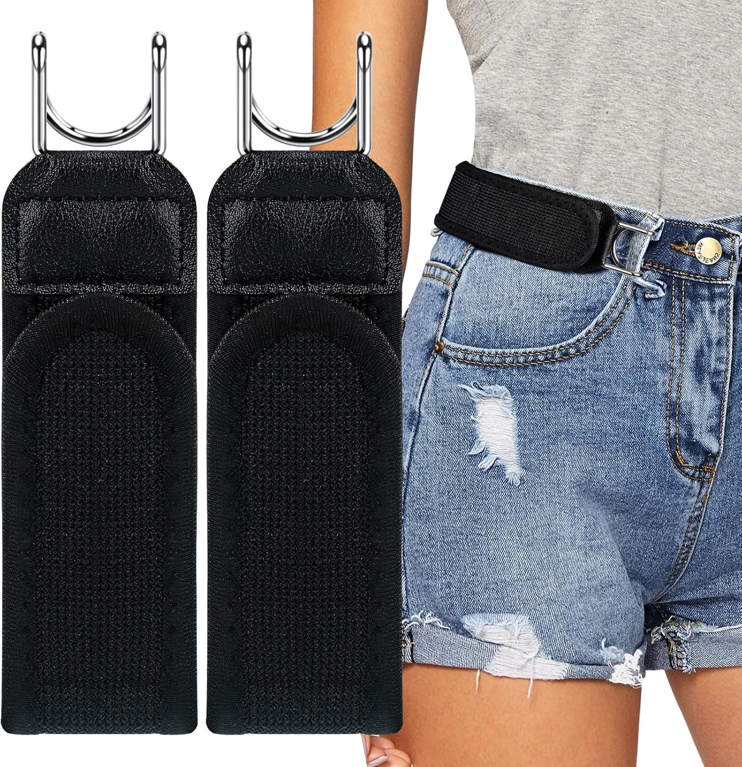 AMEOY 2pcs Beltless Belt, Buckleless Belt Hook, Adjustable Buckle Free ...