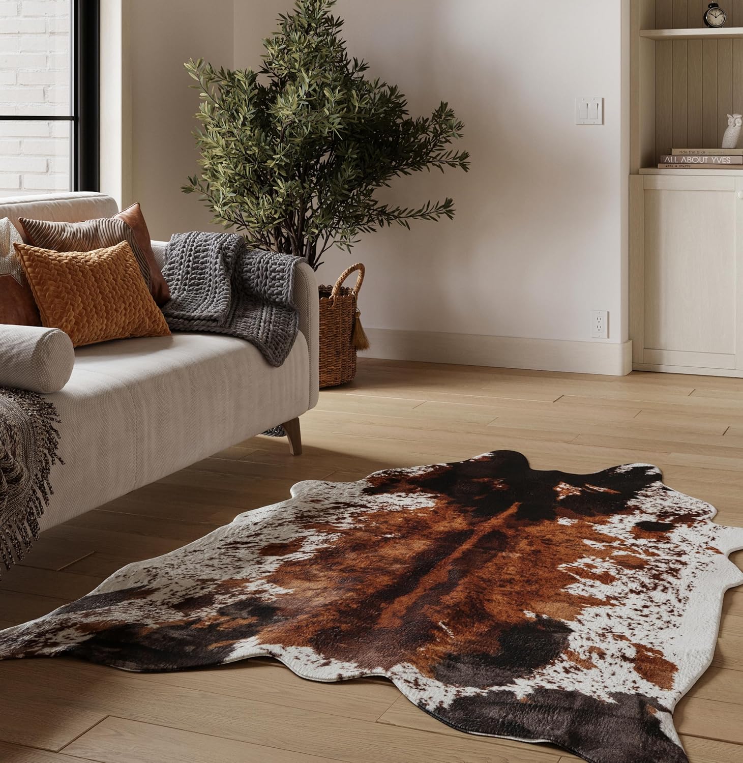 Amazon.com: NativeSkins Faux Cowhide Rug – Original Brown (Medium) | 4 ...
