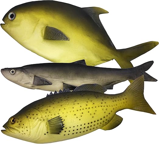 Amazon.com: 3 Large Artificial Fish- 12 to 16 in - Premium Quality ...