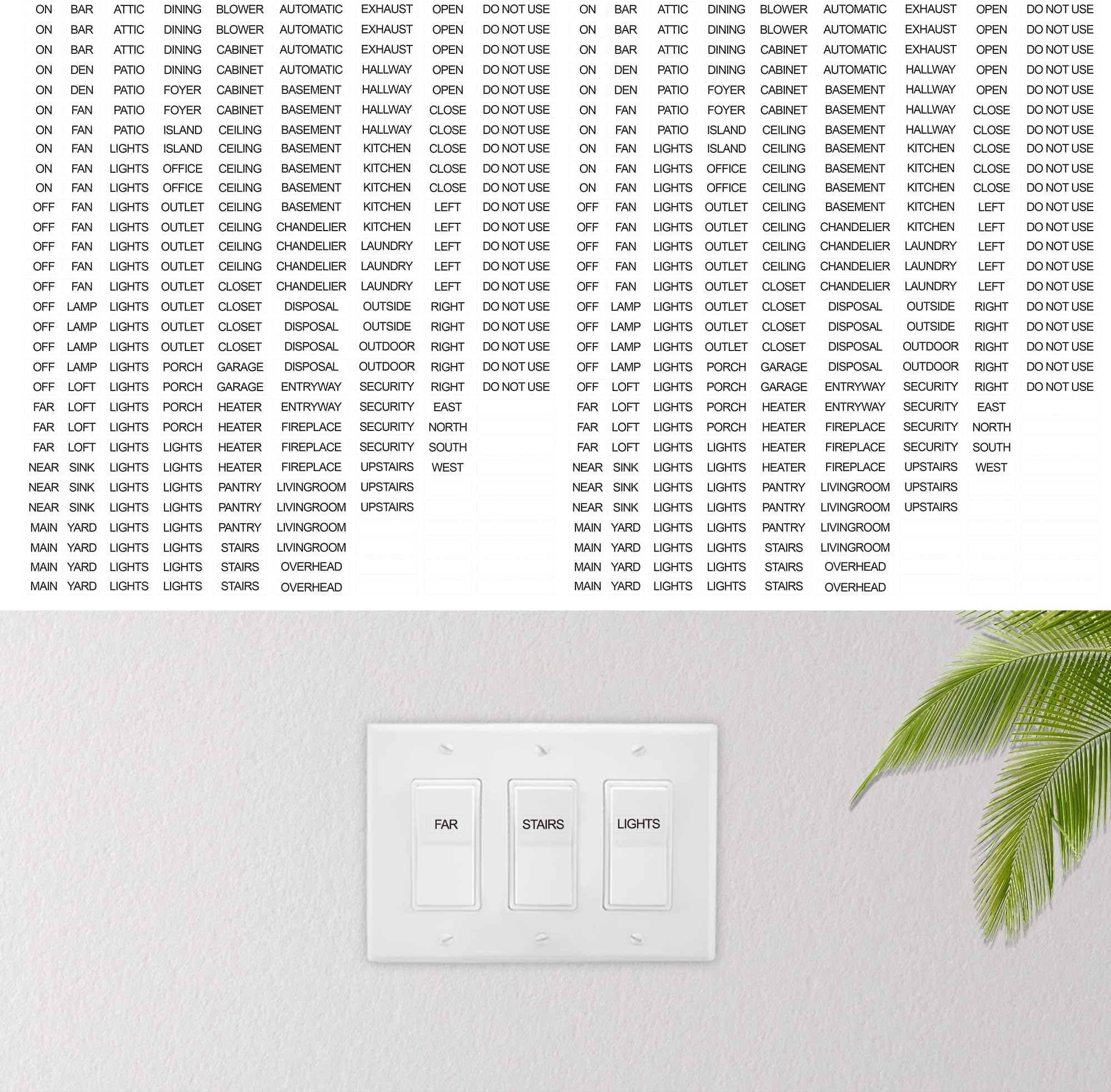 Amazon.com: Correct Switch - Light Switch Labels for Home, Office ...