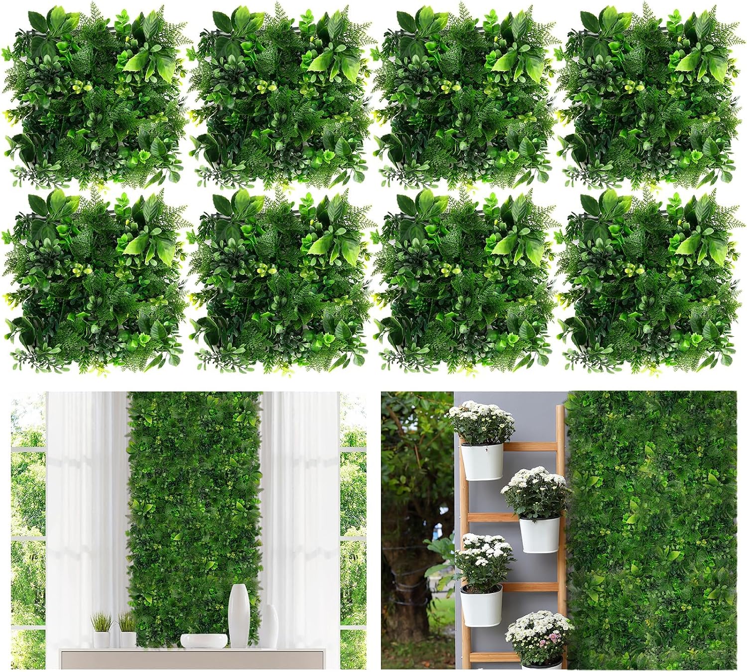 Amazon.com : Aboofx Dense Grass Wall Panels, 8 Packs 10 x 10 inch ...