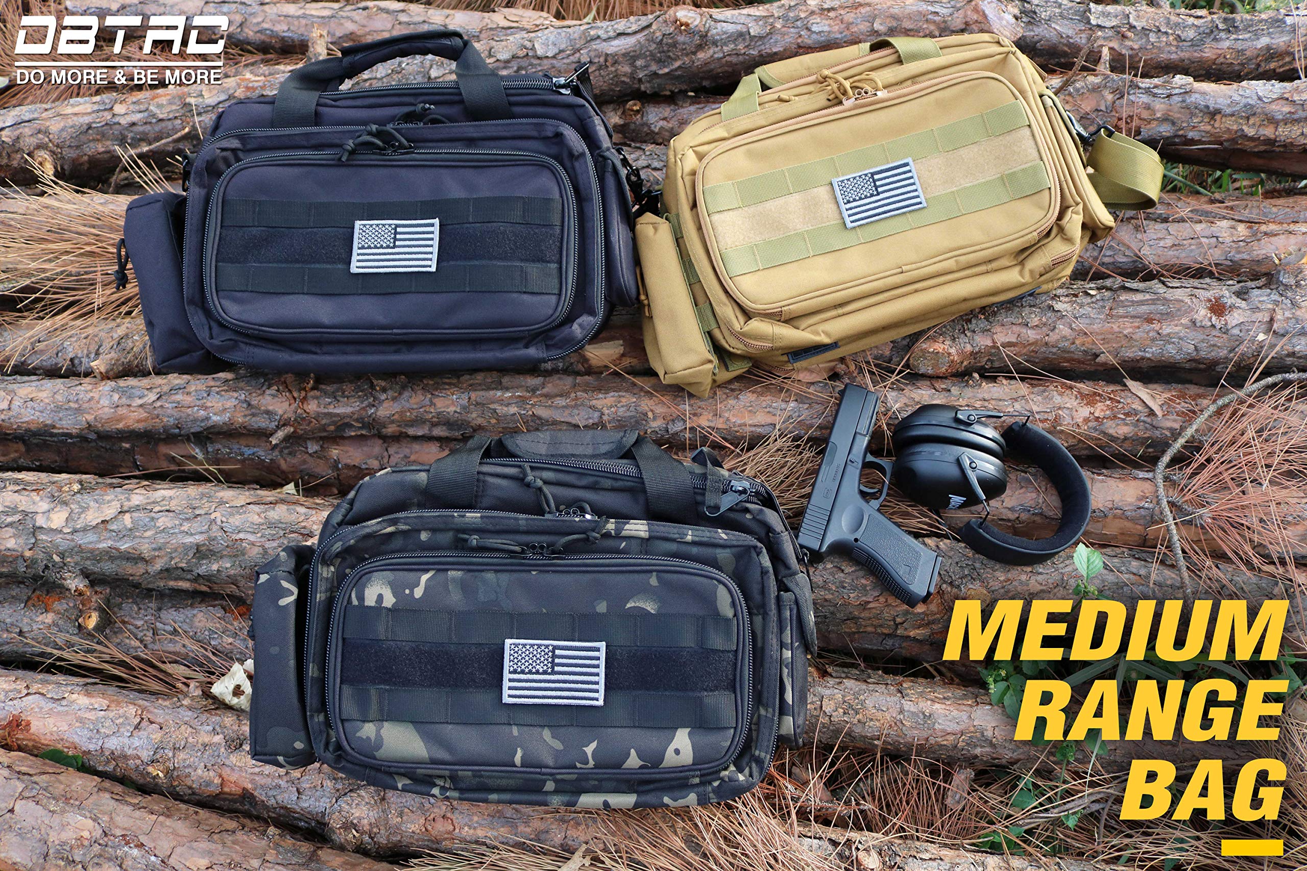 DBTAC Gun Case Bag Deluxe Middle Size | Tactical 2~4 Pistol Bag Firearm ...