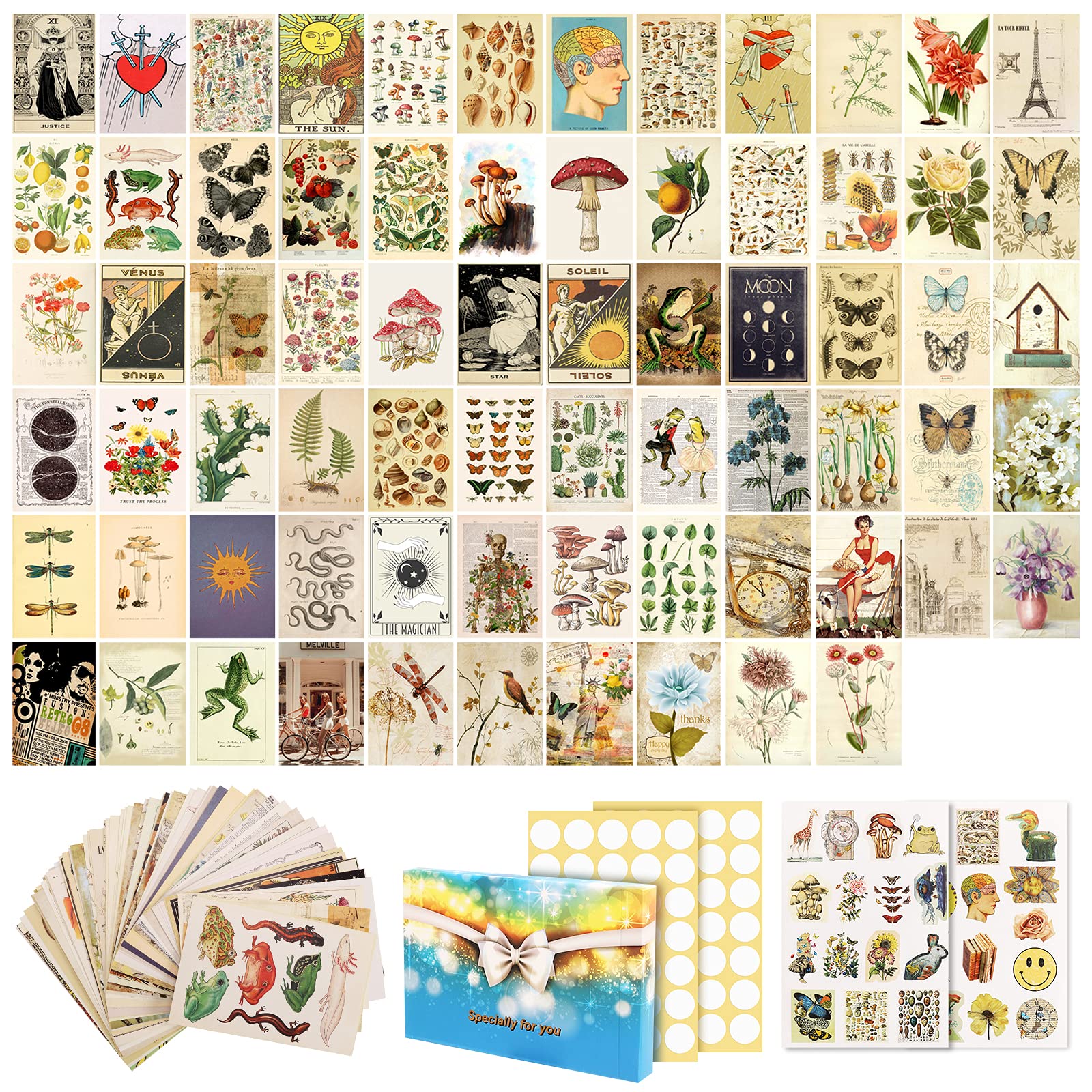 senbowe Wall Collage Kit Aesthetic Pictures, 70 Pcs Vintage Photo ...