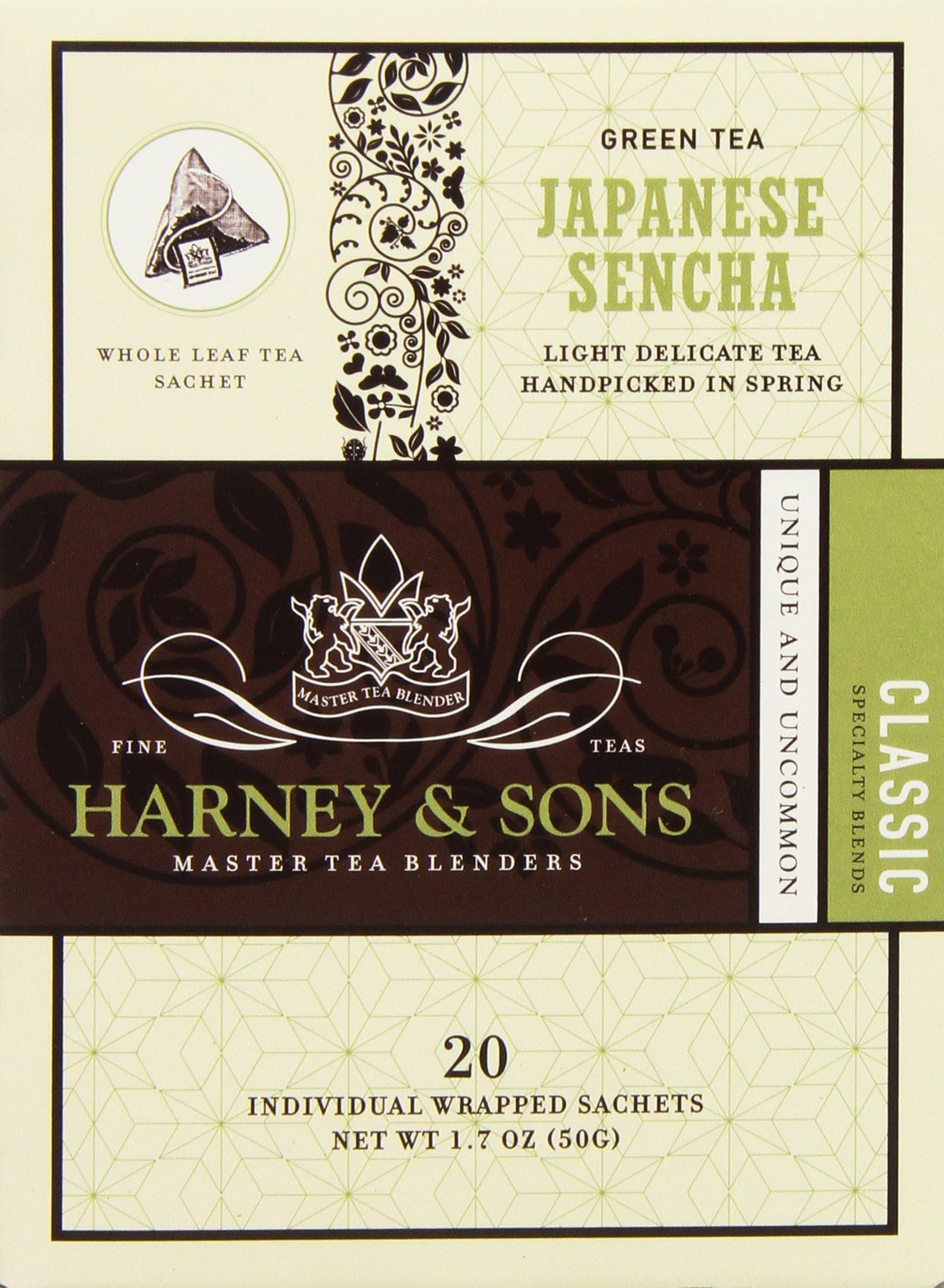 Amazon.com : Harney & Sons Japanese Sencha Caffeinated Green Tea Bag of ...