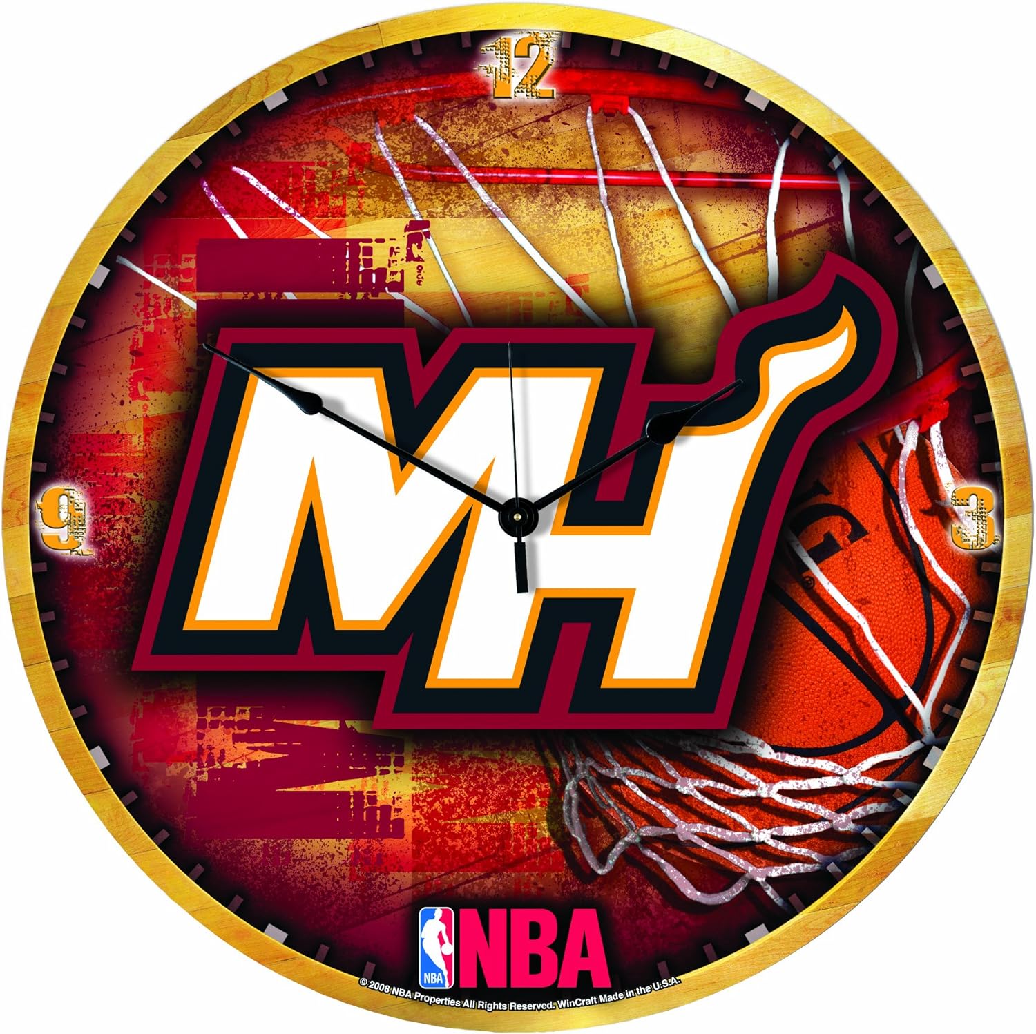NBA Miami Heat 18-Inch High Definition Clock, Wall Clocks - Amazon Canada