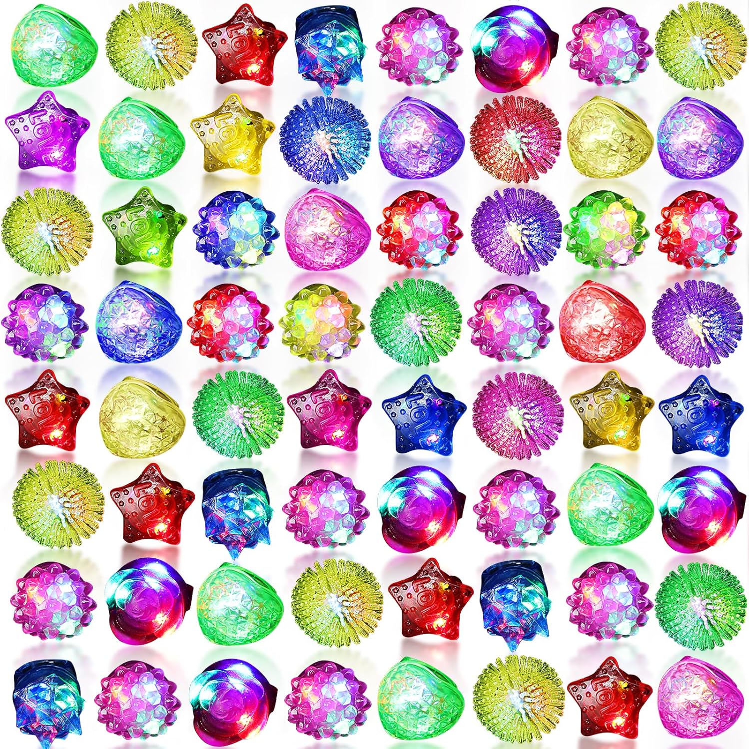 Amazon.com: Vinsot 108 Pcs Light up Rings Party Favors LED Flashing ...