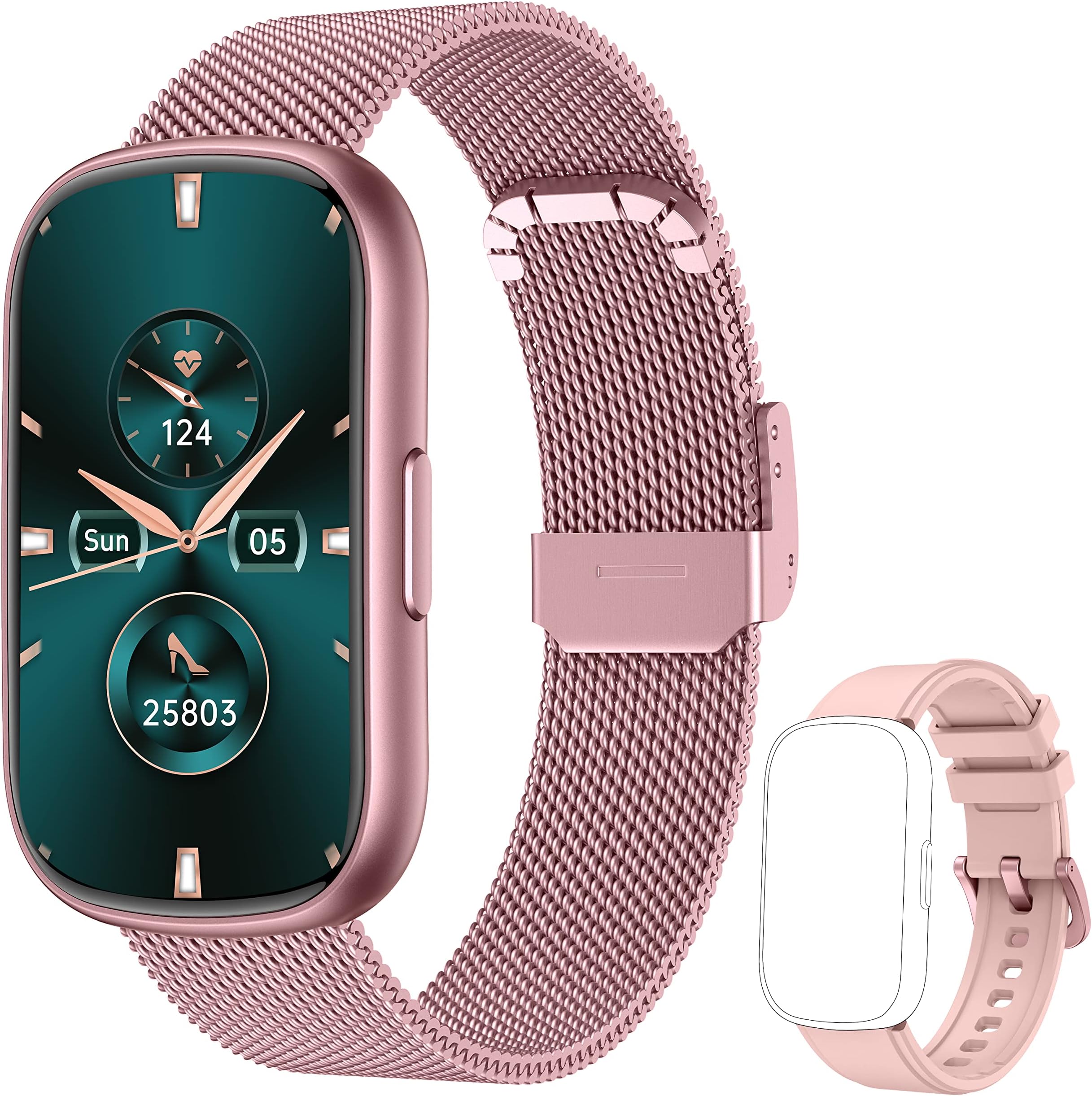 KALINCO Slim Fitness Tracker, Smart Watch with Heart Rate, Blood Oxygen ...