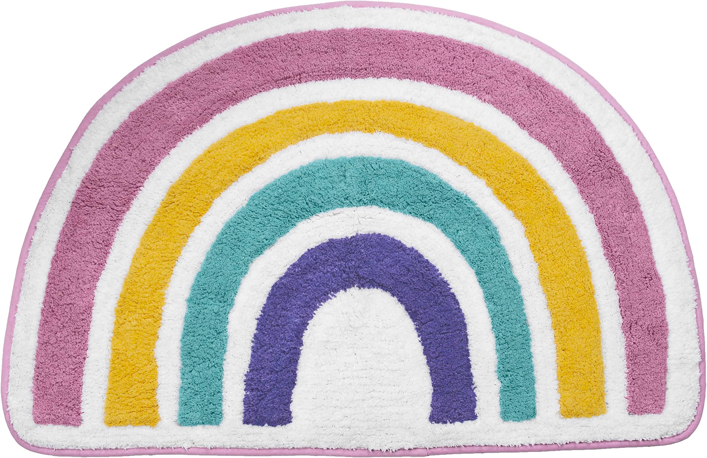 Amazon.com: NGFF Pink Pastel Rainbow Unicorn Stars Bath Mat Non Slip ...