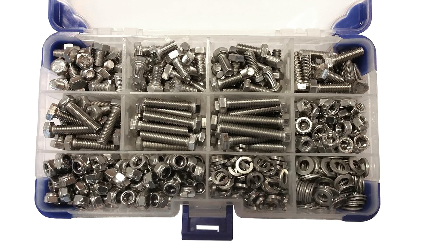 AHC K-10059 360 Piece M6 Stainless Steel Hex Setscrews with Nuts and ...