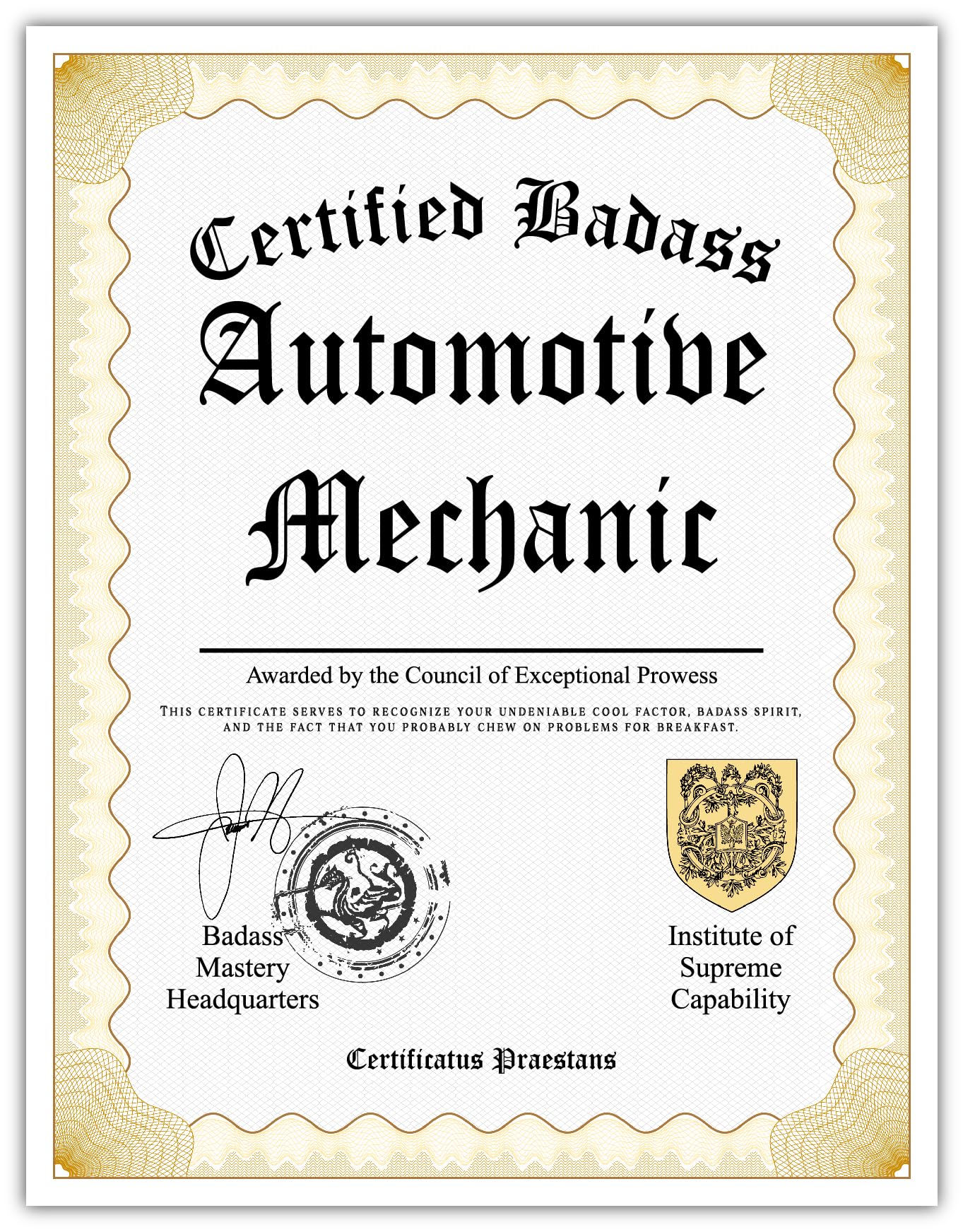 Plantilla De Certificado De Mecanico