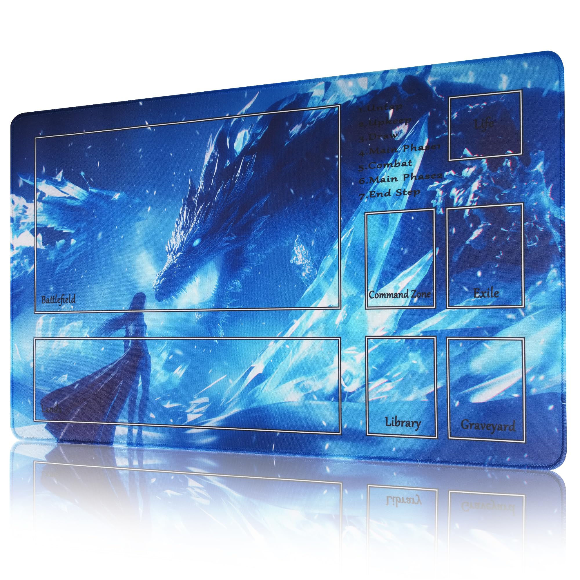 Amazon.com: MTG Playmat with Zones Game Play Mat for MTG 24 x 14 inches ...