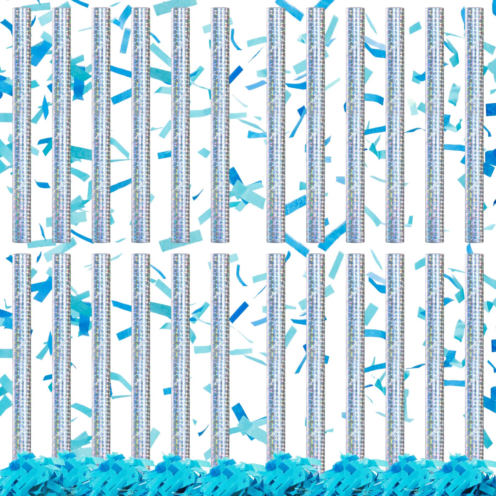 24 Pack Gender Reveal Confetti Wands Stick Bulk 14 Inch Boy or Girl ...