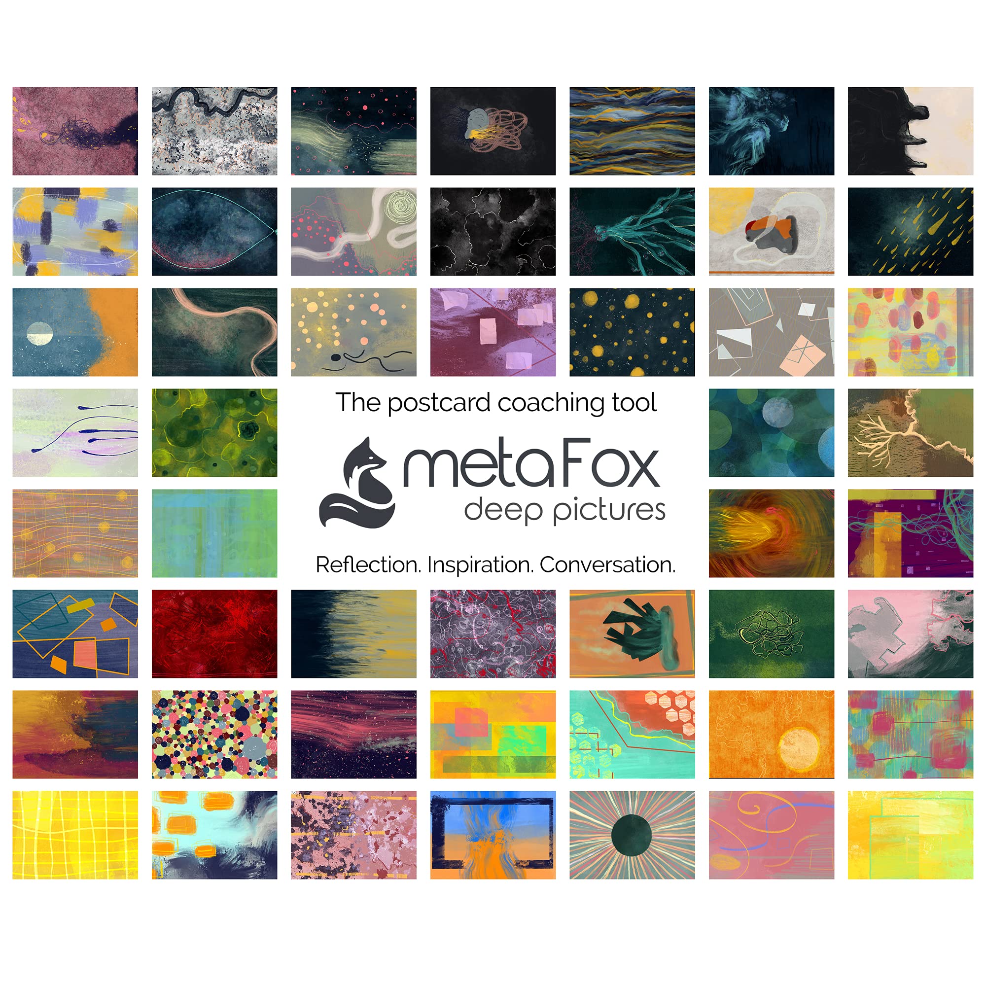 Buy metaFox | Gallery of Emotions Postcards | 52 Cards with Abstract ...