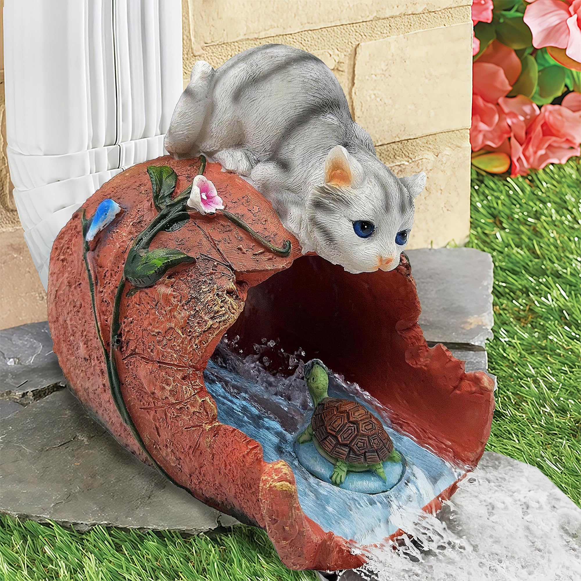 Snapklik.com : Cat Gutter Downspout Extender Statue, Funny Garden ...