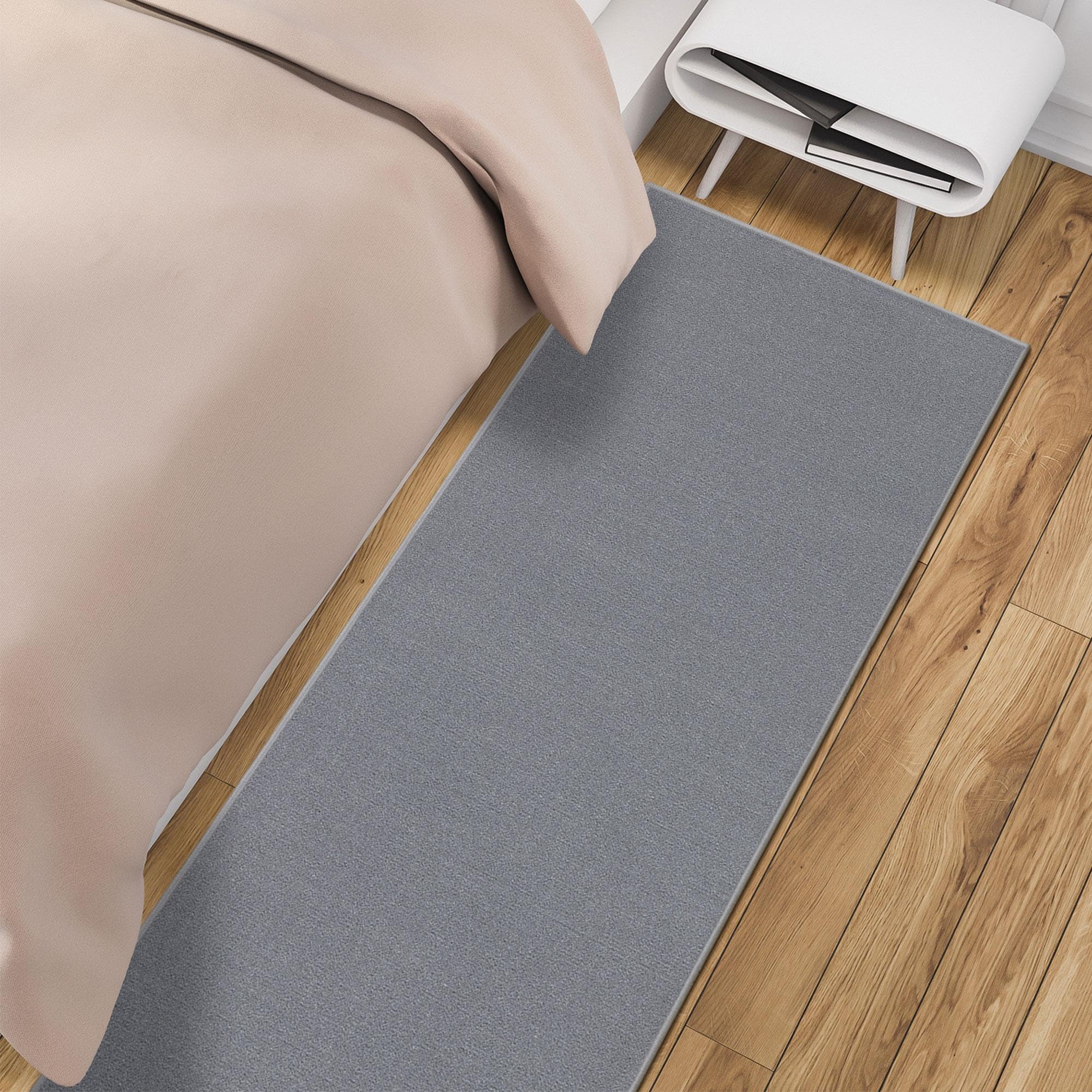 Amazon.com: Kapaqua Custom Length Solid Color Runner Rug Non Slip ...