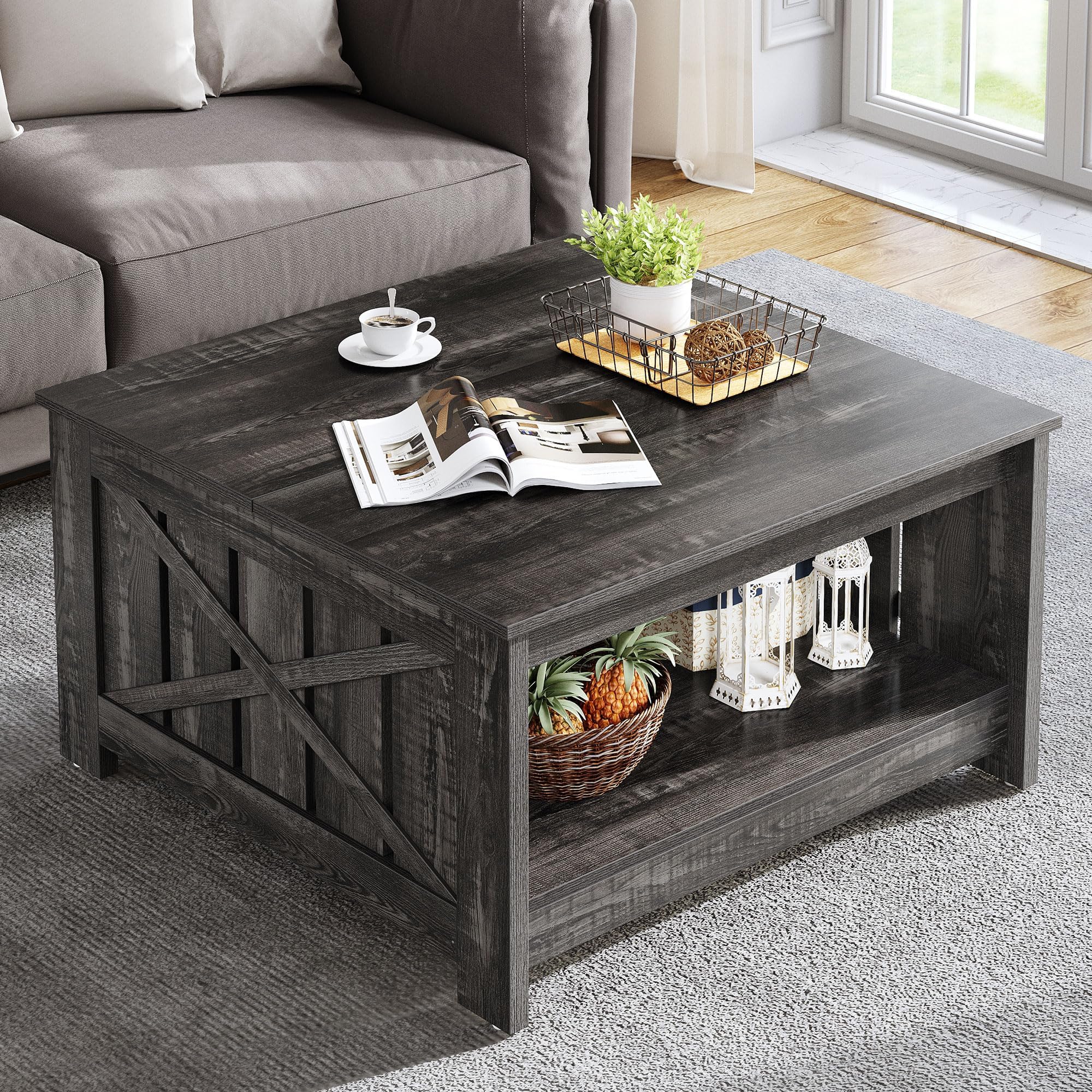 Amazon.com: YITAHOME Coffee Tables for Living Room,Farmhouse Coffee ...