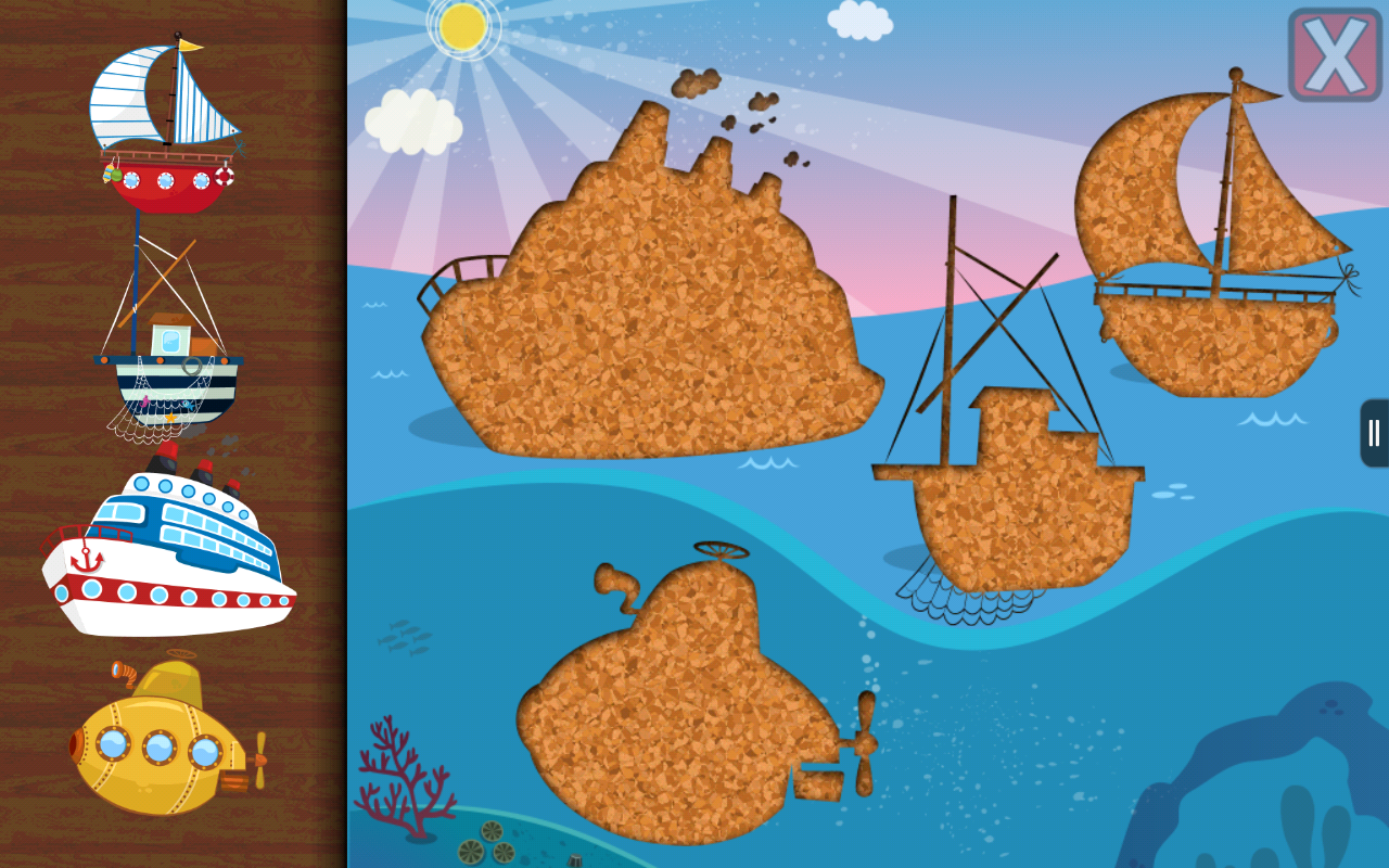 Trains, Planes & Sea Vehicles - Puzzle for Toddlers - App on Amazon ...