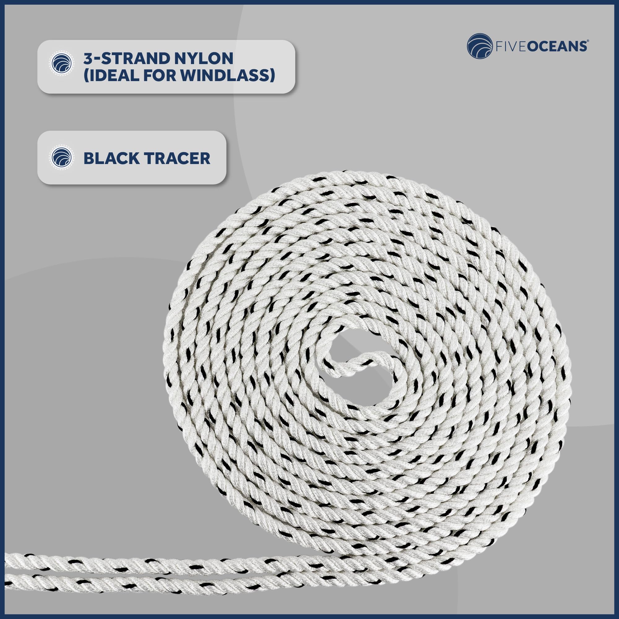Snapklik.com : Boat Anchor Rope 1/2 Inch X 100 Ft - Marine Premium 3 ...