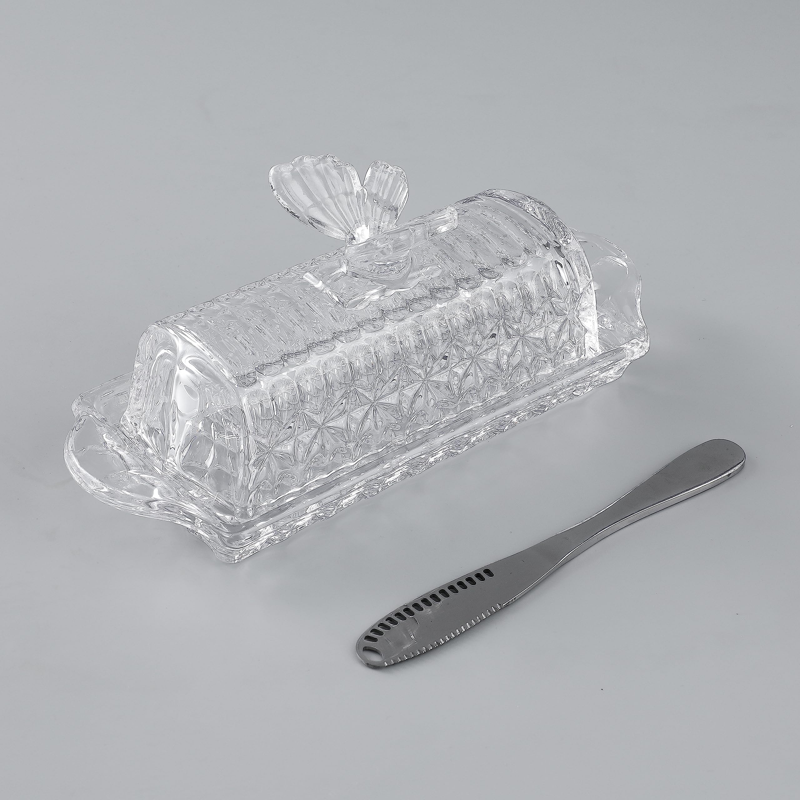 Amazon.com | Bezrat Glass Butter Dish | Premium Butter Dish with Lid ...