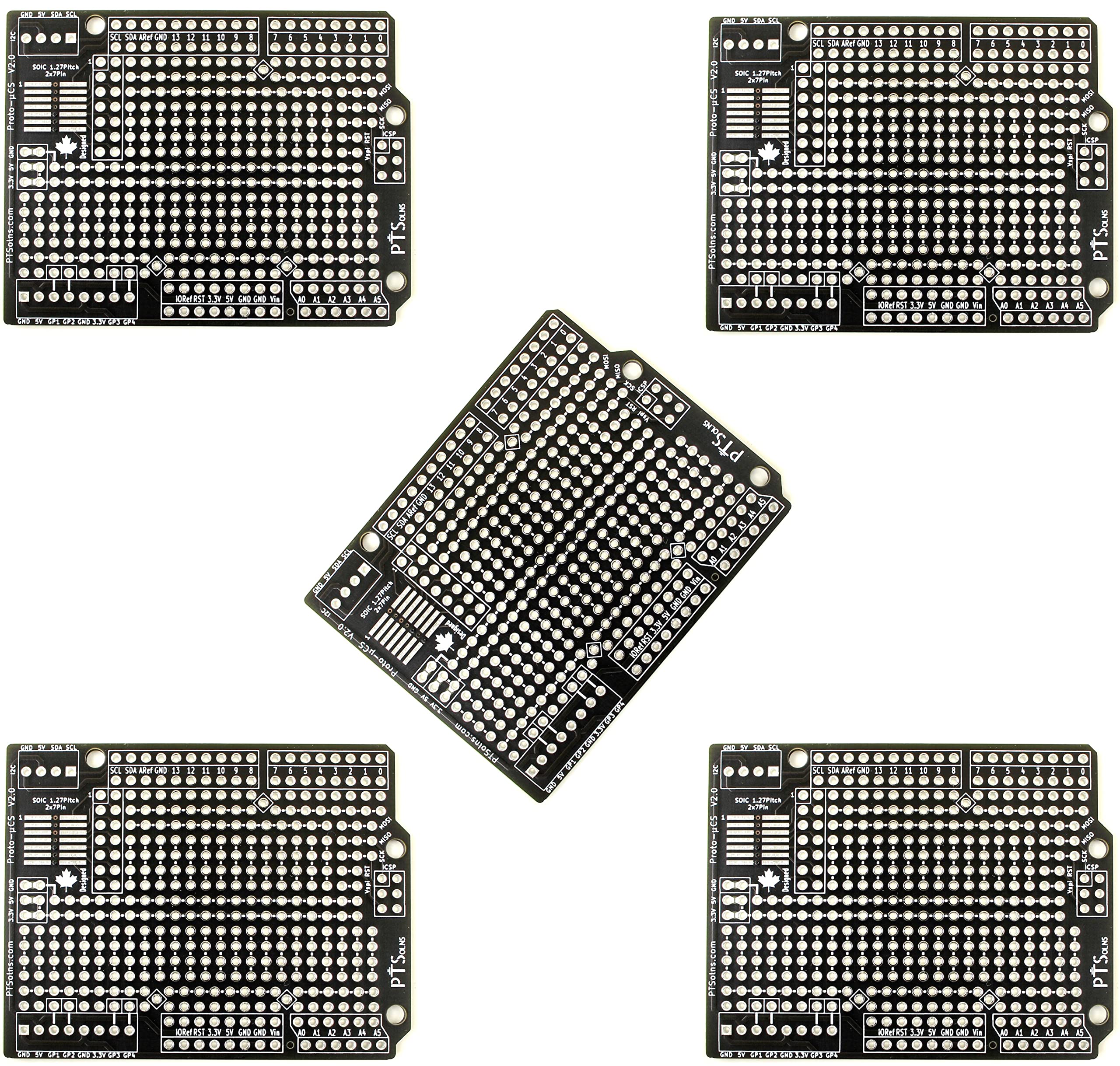 Ptsolns Prototype Pcb Microcontroller Shield For Arduino Uno Proto Shield Basic Amazonca