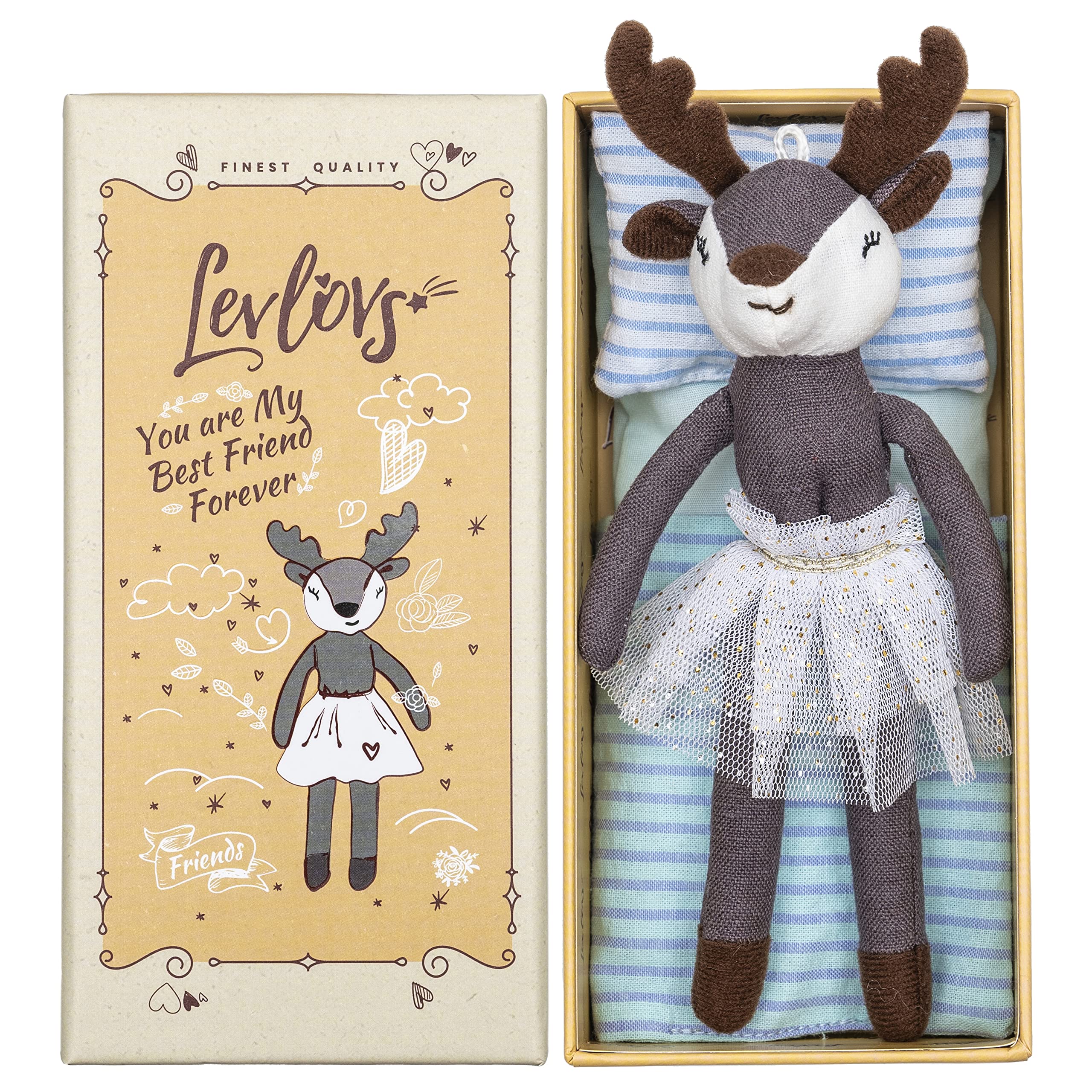 Snapklik.com : Reindeer Stuffed AnimalLinen Reindeer ToyReindeer ...