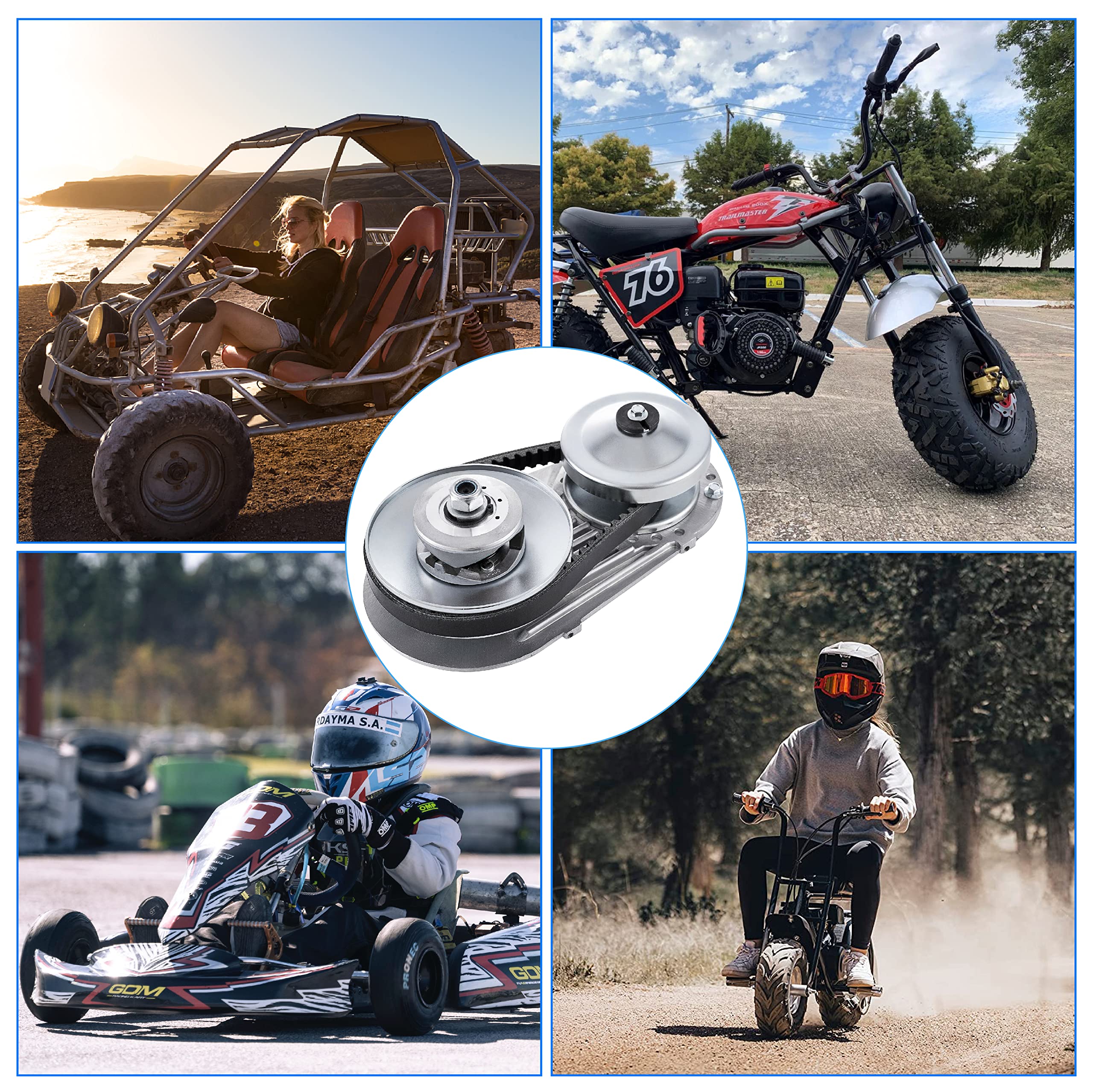 Comet Style Clutch For ATV 44 Series Torque Converter Driver Clutch 3/4" Bore For Go Karts, Mini ...