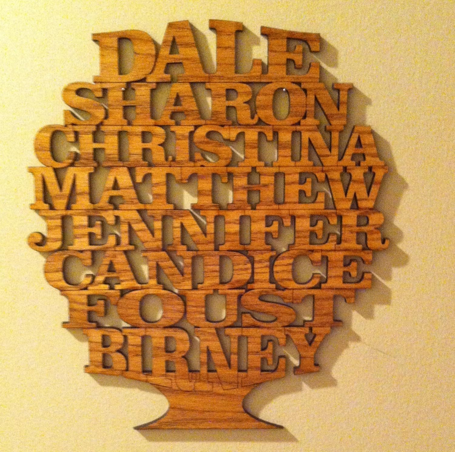 Amazon.com: 1/4" Wooden Family Tree : Home & Kitchen