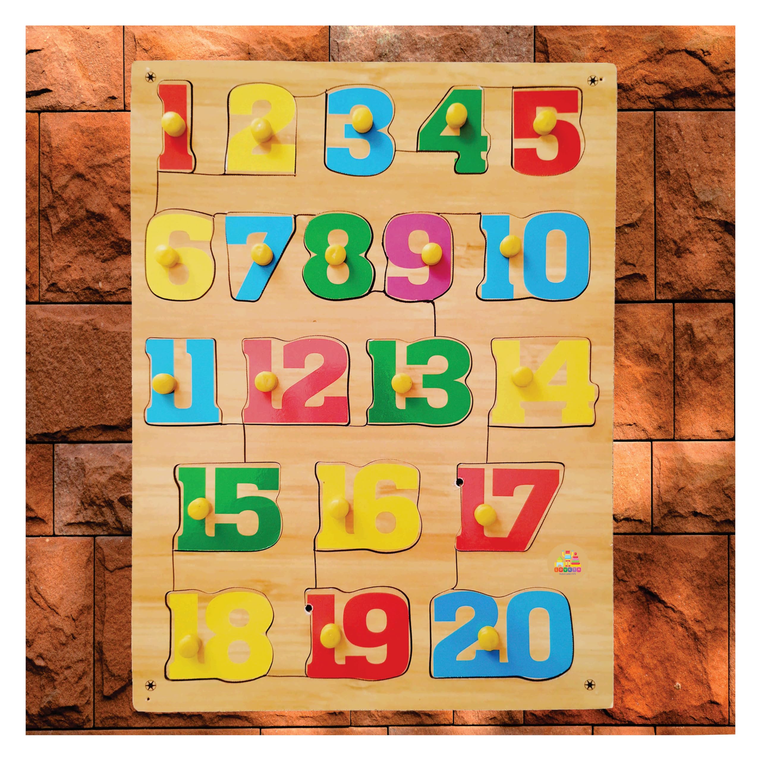 Loukya Wooden 1 to 20 Numbers Counting Montessori Educational Pre ...