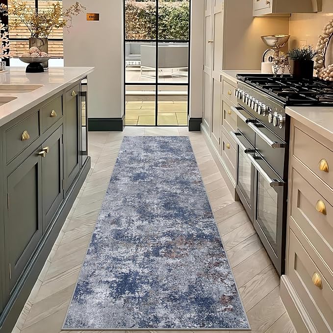 Amazon.com: Runner Rug 2'6''x8' Washable Rugs: Machine Washable Hallway ...