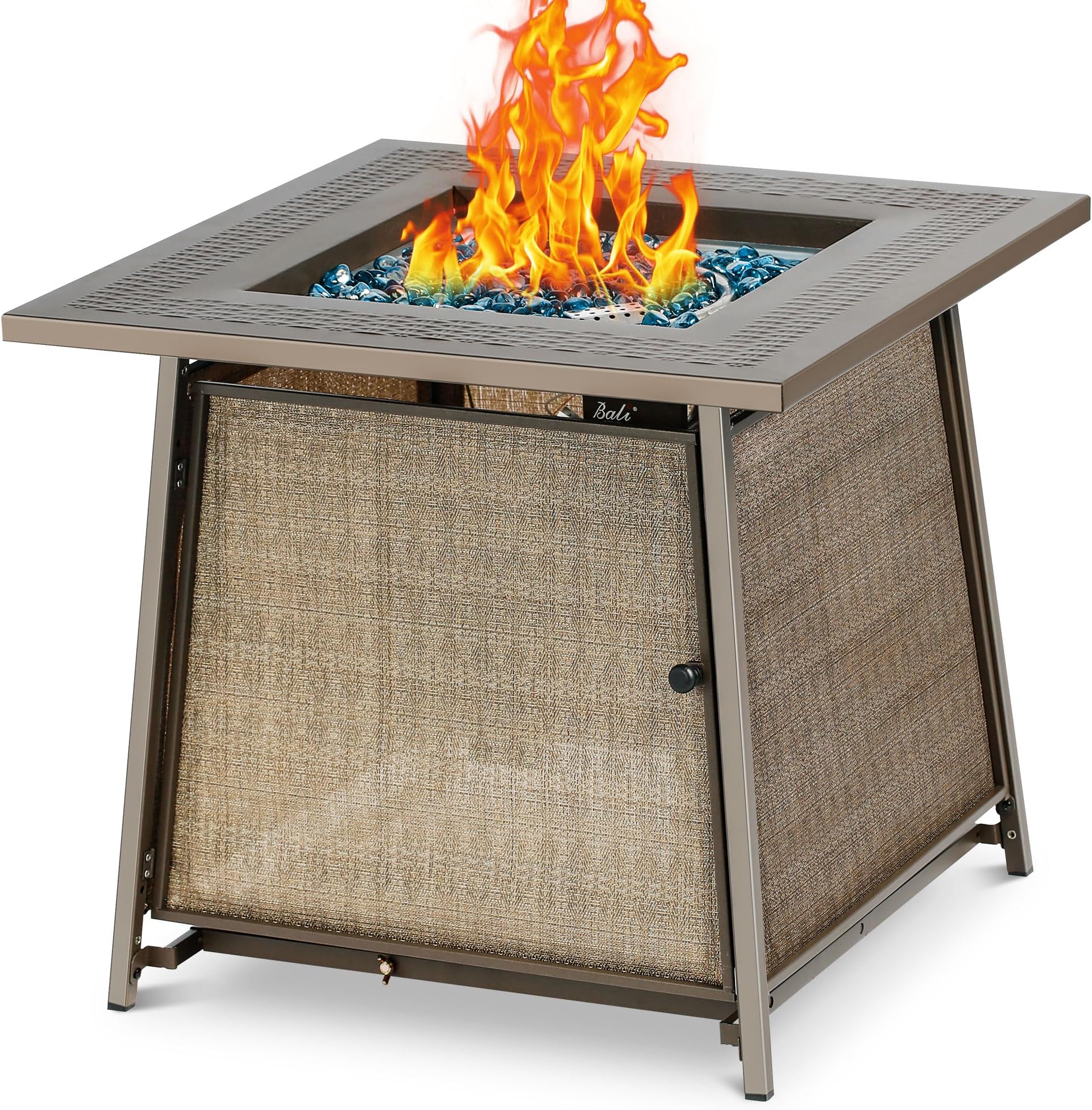 Amazon.com: Domi 28 Inch Propane Fire Pits Table with Blue Glass Ball ...