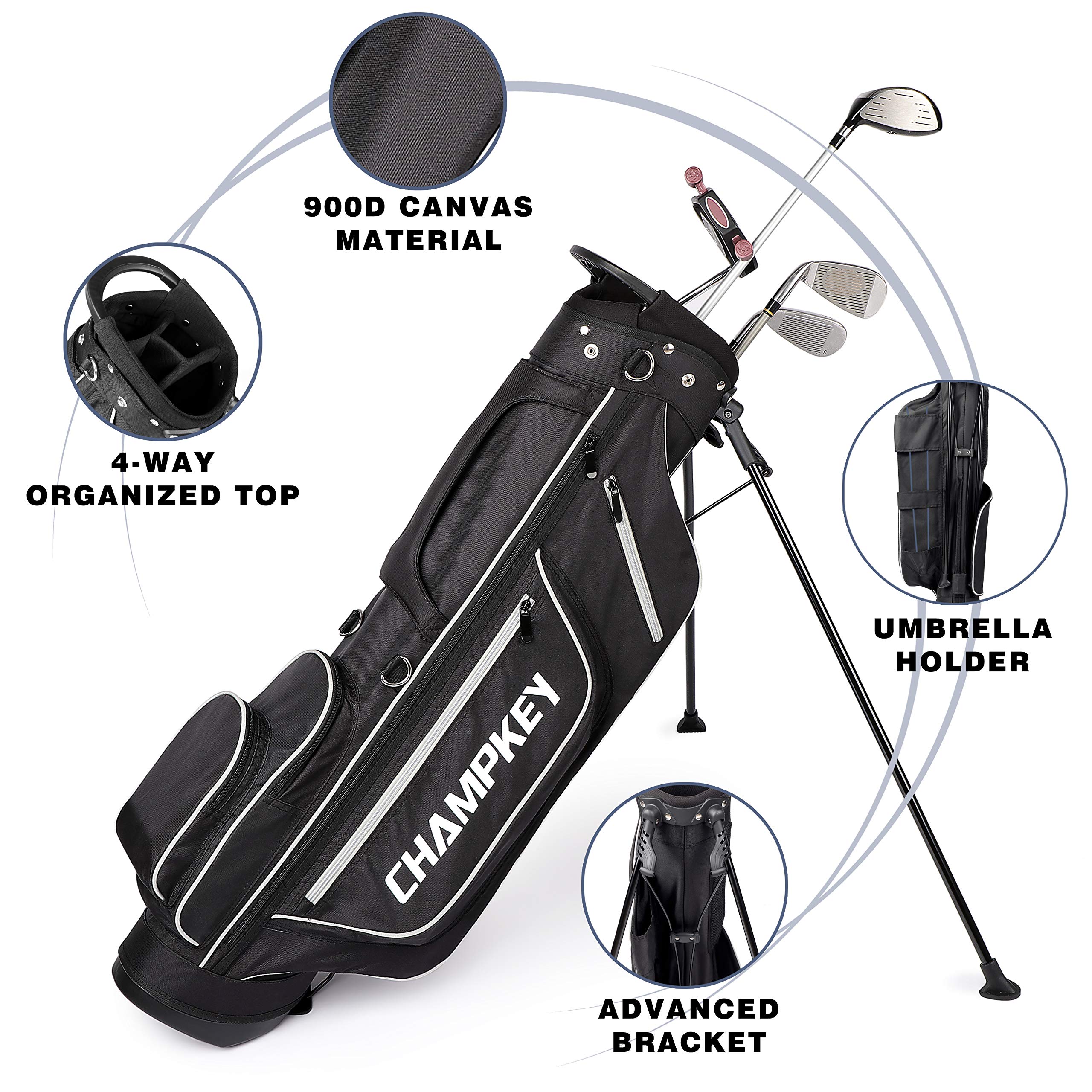 Snapklik.com : CHAMPKEY Lightweight Golf Stand Bag Professional Pitch ...