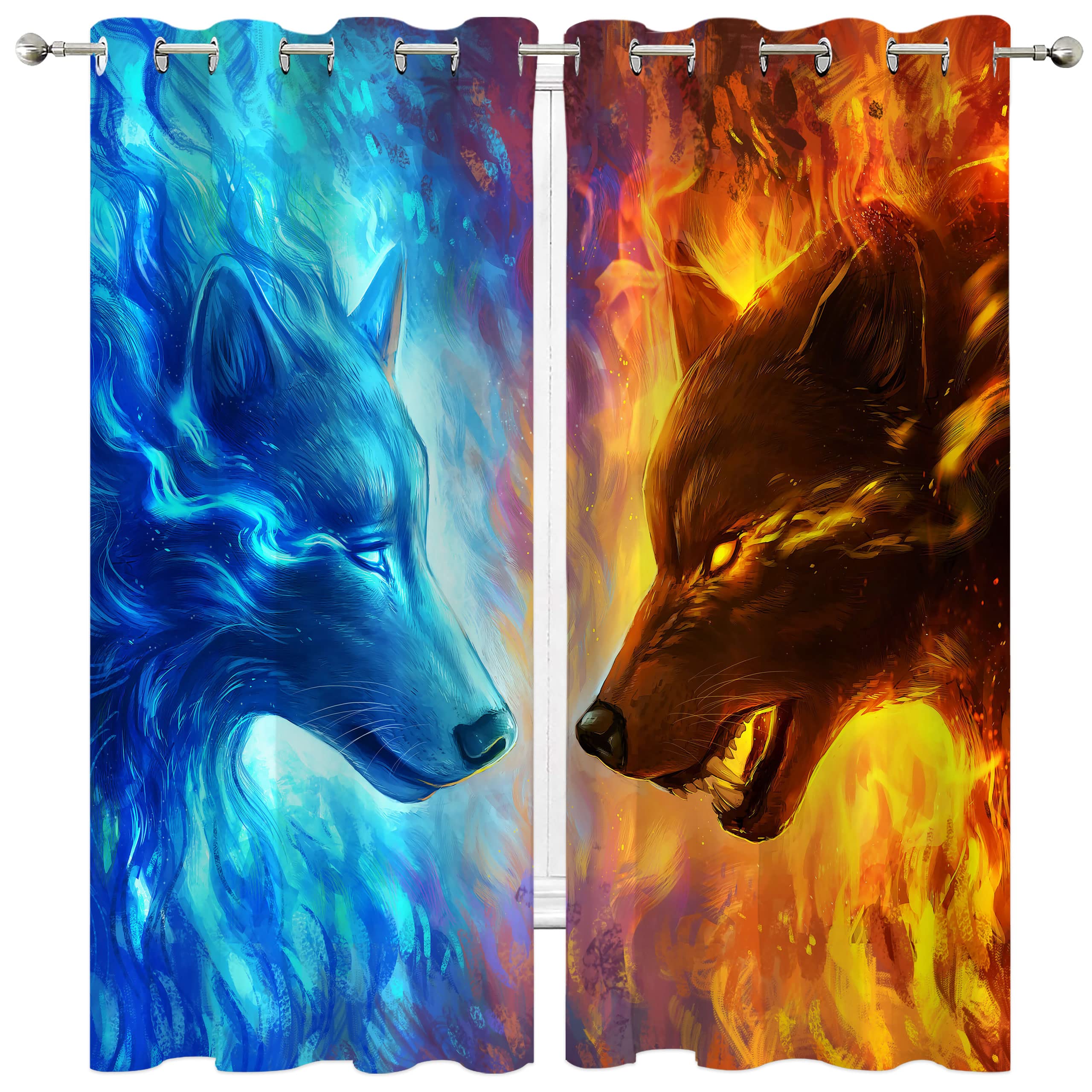 Lobos Azules Animados Lobo Azul Con Llamas PNG ,dibujos Lobo, Azul,