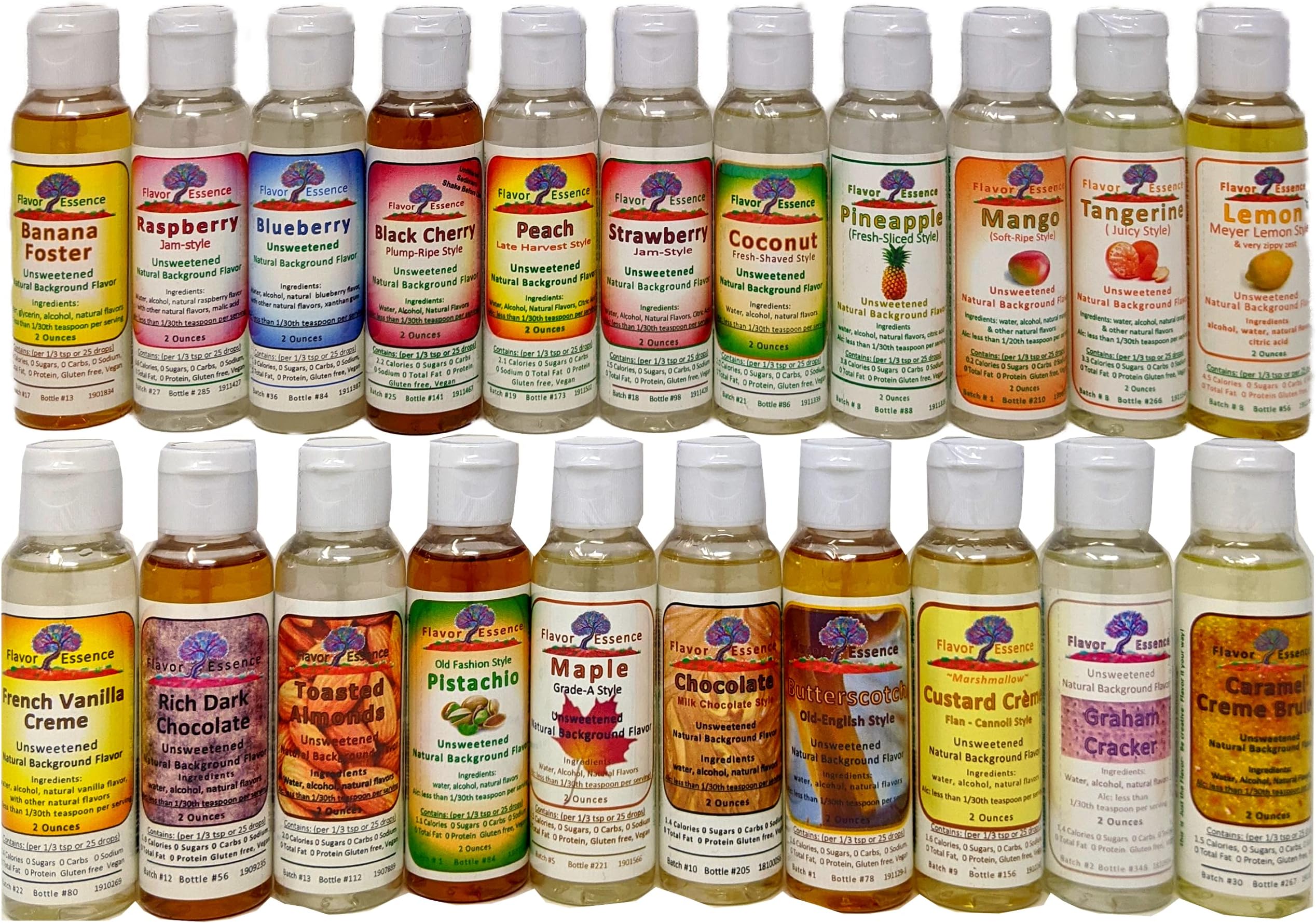 Amazon.com: FLAVOR ESSENCE CUSTOM 5 PACK CASE -UNSWEETENED NATURAL ...