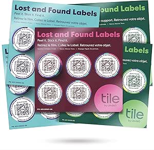 Tile Lost and Found Labels | QR Scannable Labels for Laptops, Water ...