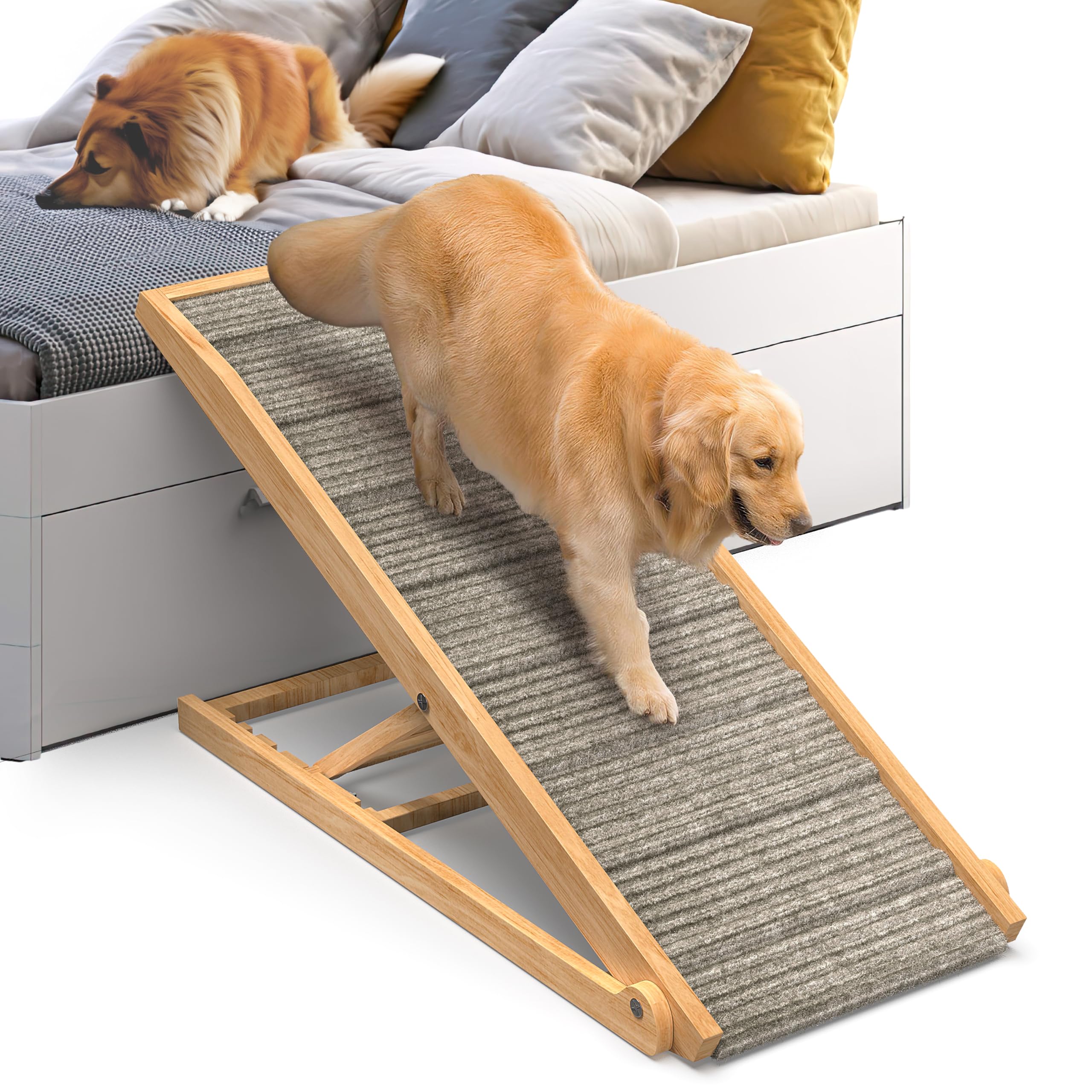 PATHOSIO PETS Dog Ramp for Bed Small Dog to Large Dog - Portable Ramp ...