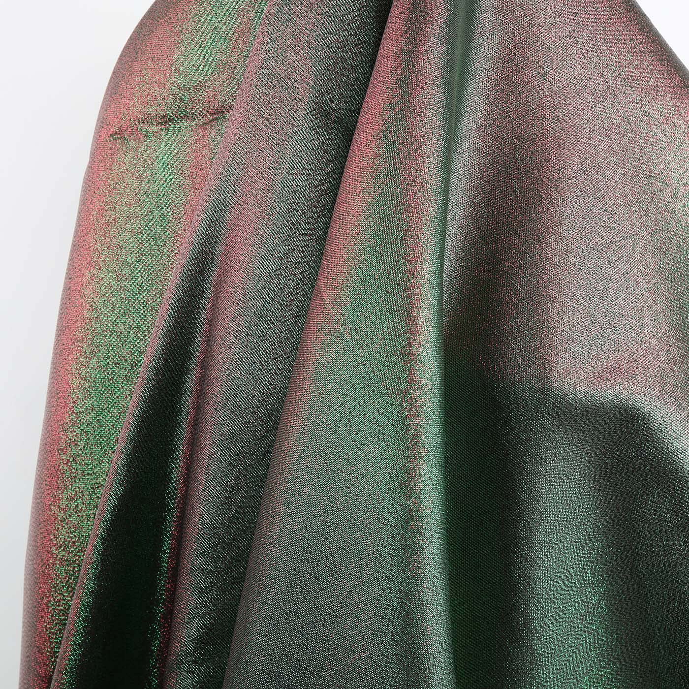 Red Green Iridescent Fabric