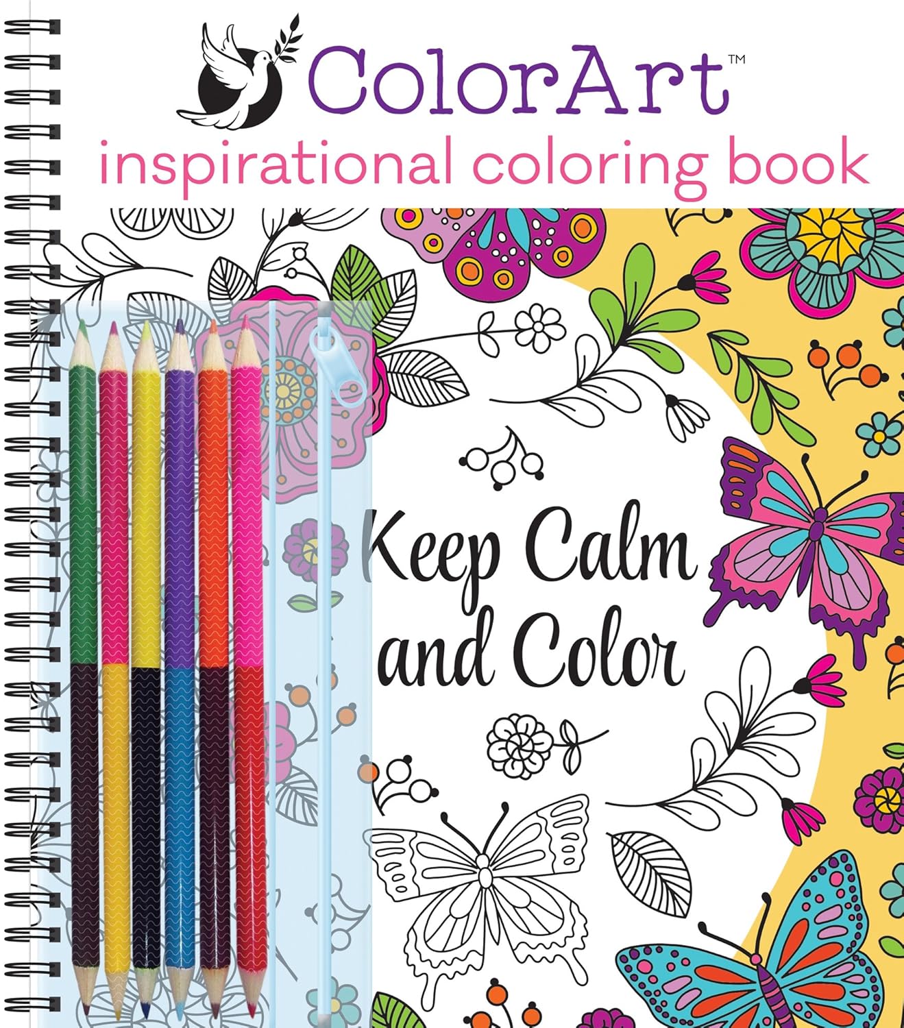 Amazon.com: ColorArt: Inspirational Coloring Book with Colored Pencils ...