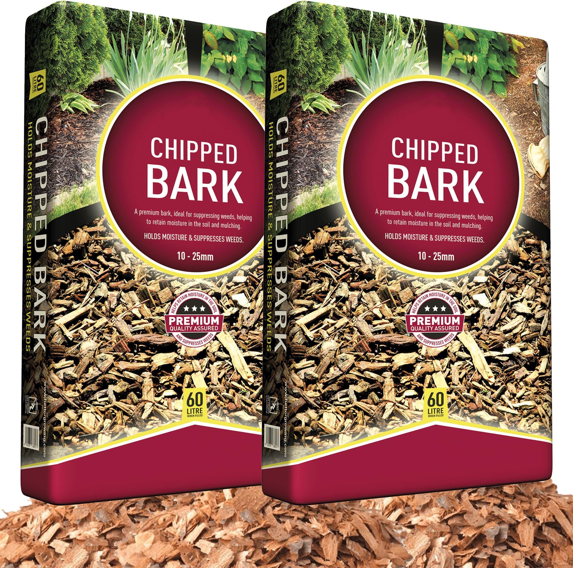 Wooden Bark Mulch for Garden Decorative Chippings 10-20mm Bag 20l ...