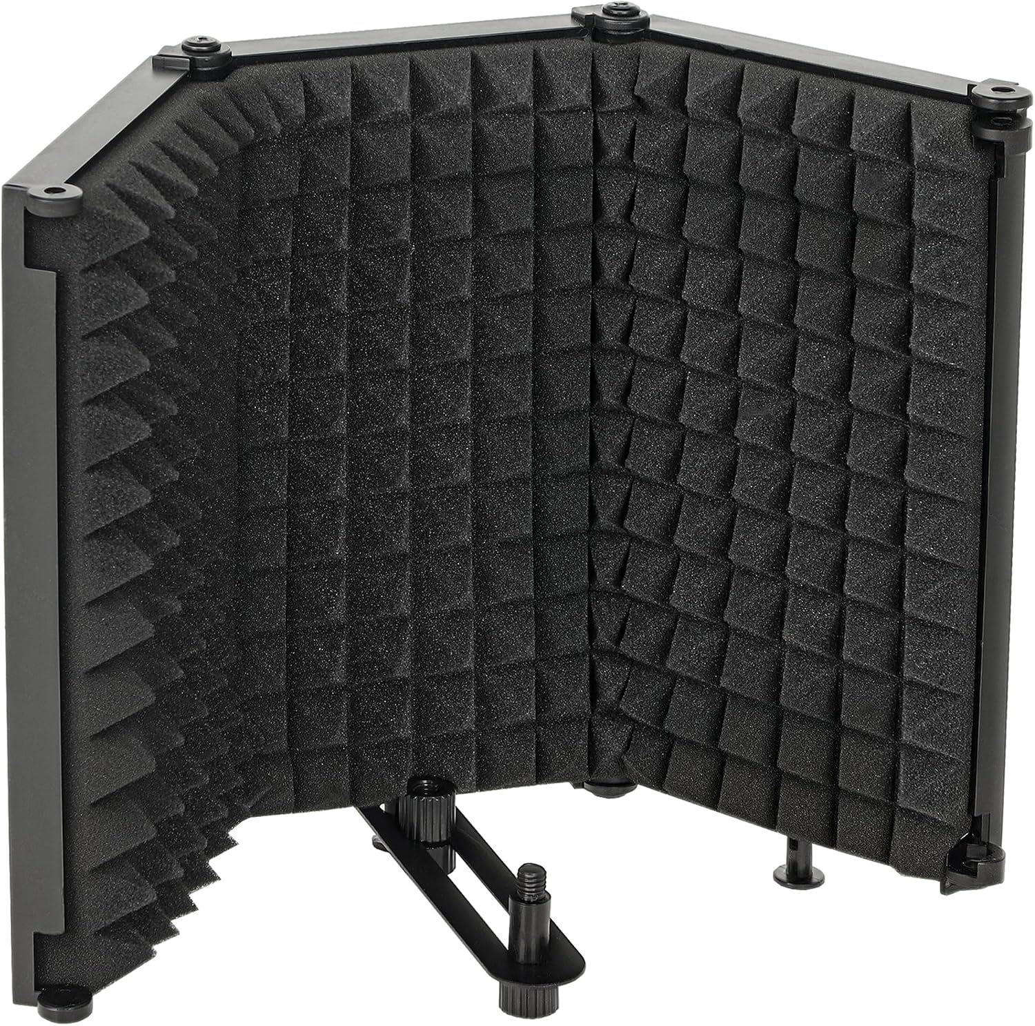 HOMCOM Studio Microphone Isolation Shield, Foldable Adjustable ...