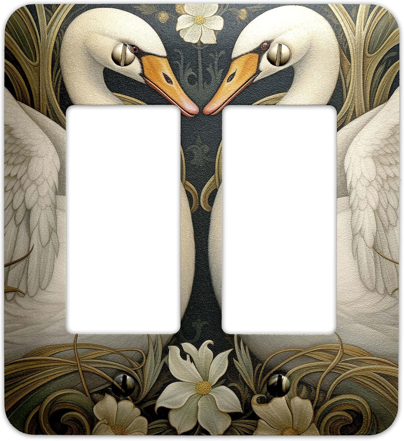 Amazon.com: Simply Custom Life Art Nouveau Swans Light Switch Cover ...
