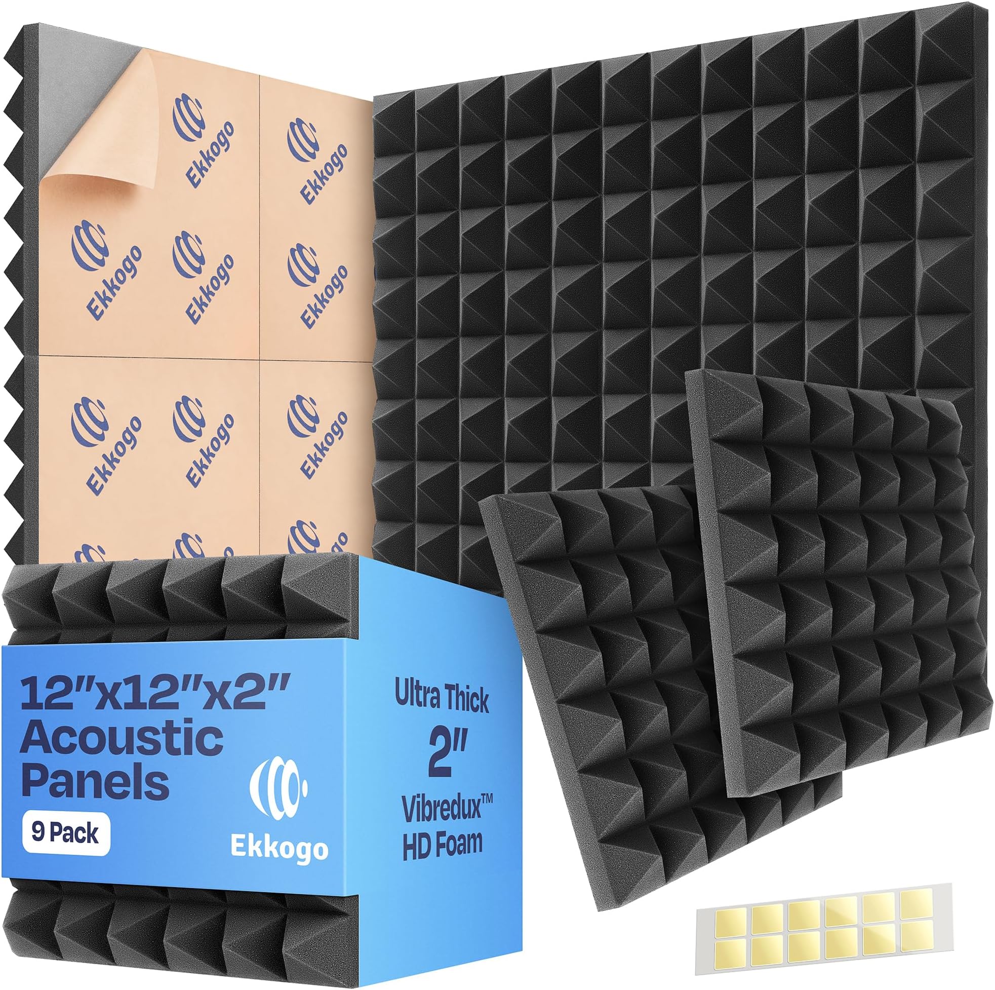 Amazon.com: Pyle 12 Pack Acoustic Foam Panels, Audio Acoustic Sound ...