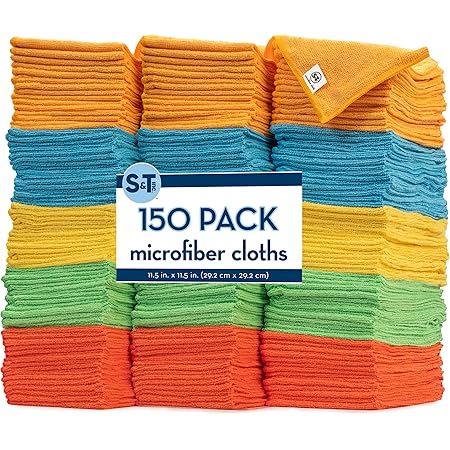 Amazon.com: 150 Pack - SimpleHouseware Microfiber Cleaning Cloth, 4 ...