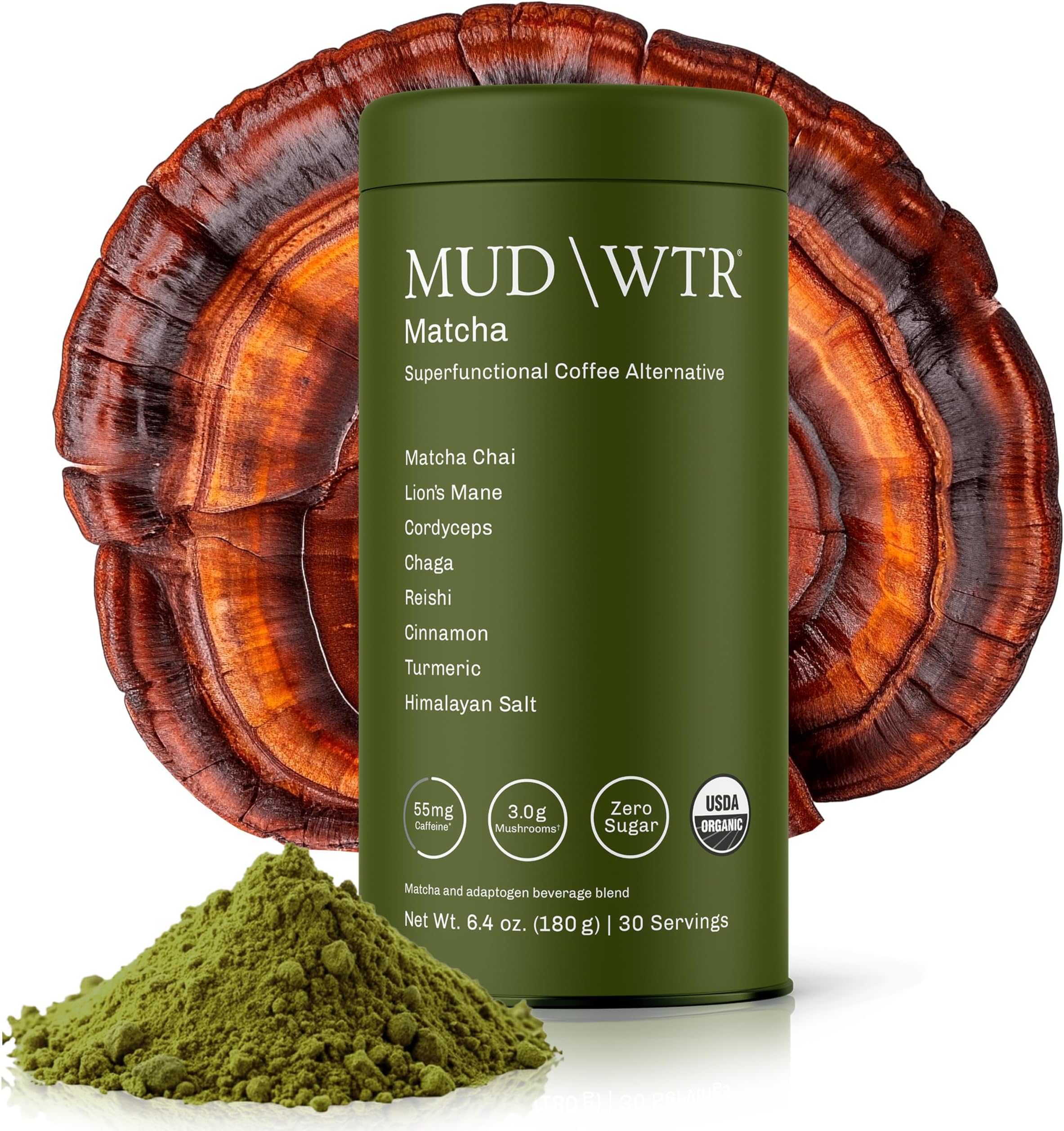 Amazon.com: MUDWTR Mushroom Matcha Powder | 3,000mg of Adaptogenic ...