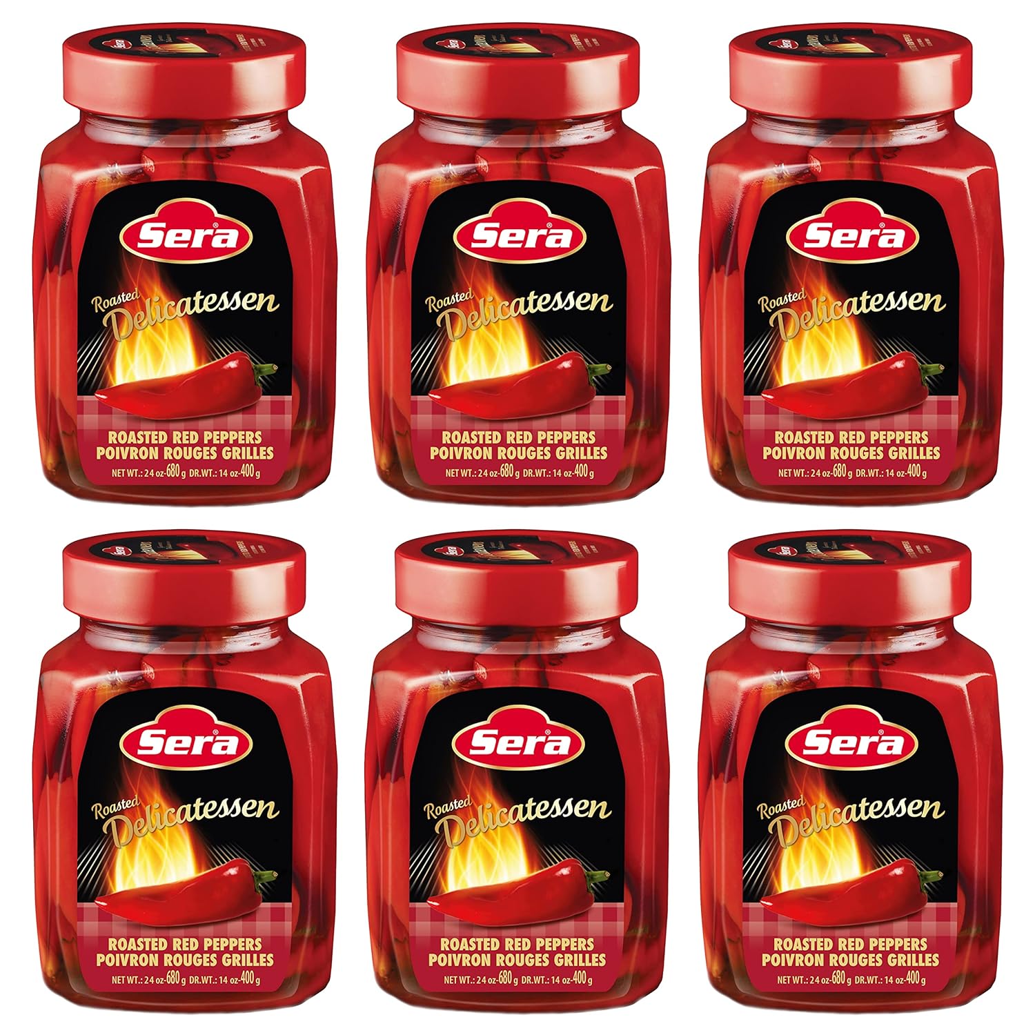 Amazon.com : Sera Roasted Delicatessen Red Peppers 24 Oz (6 PACK ...