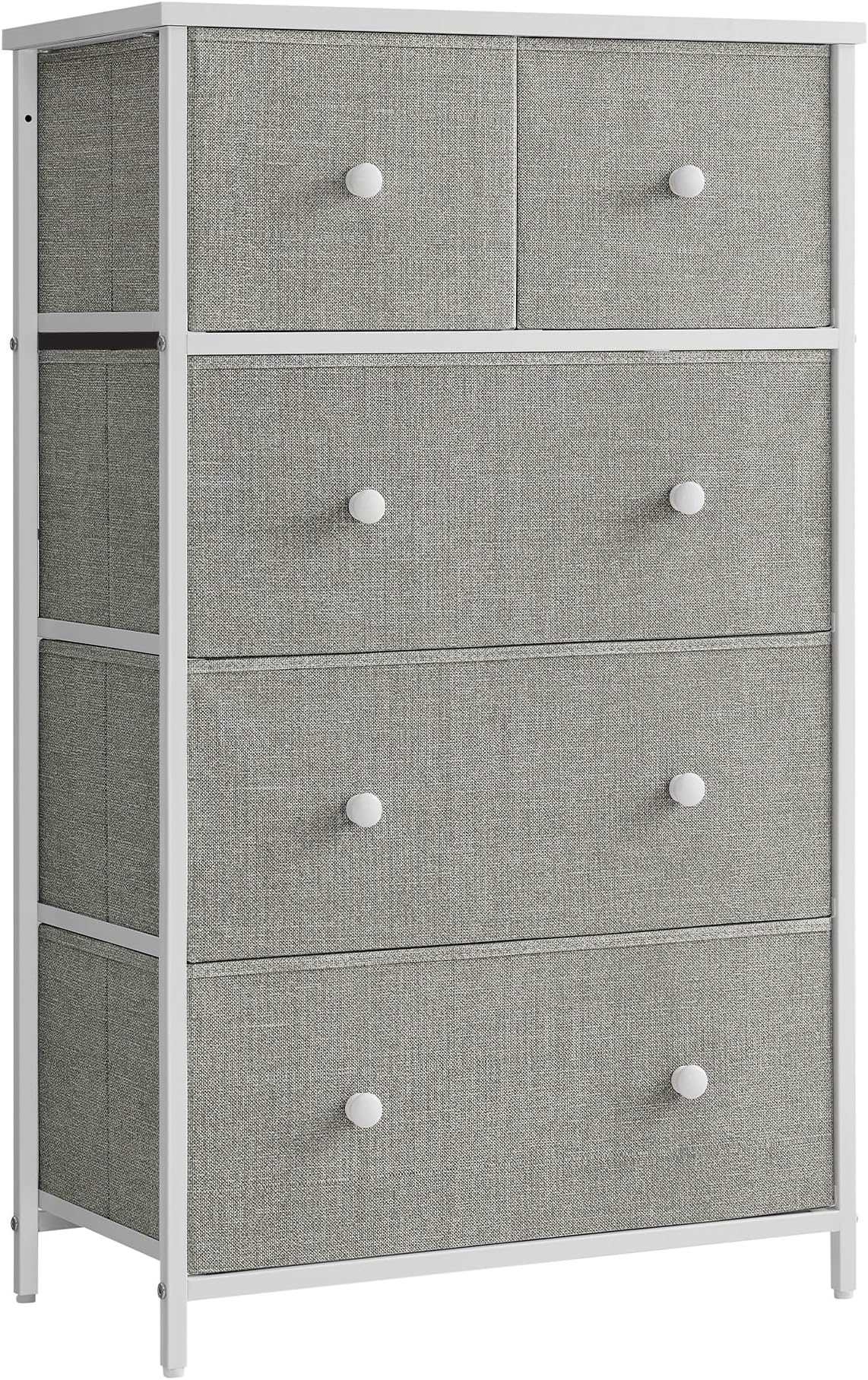 mDesign Storage Drawer Unit — 3-Tier Shelving Unit with 11 Fabric ...