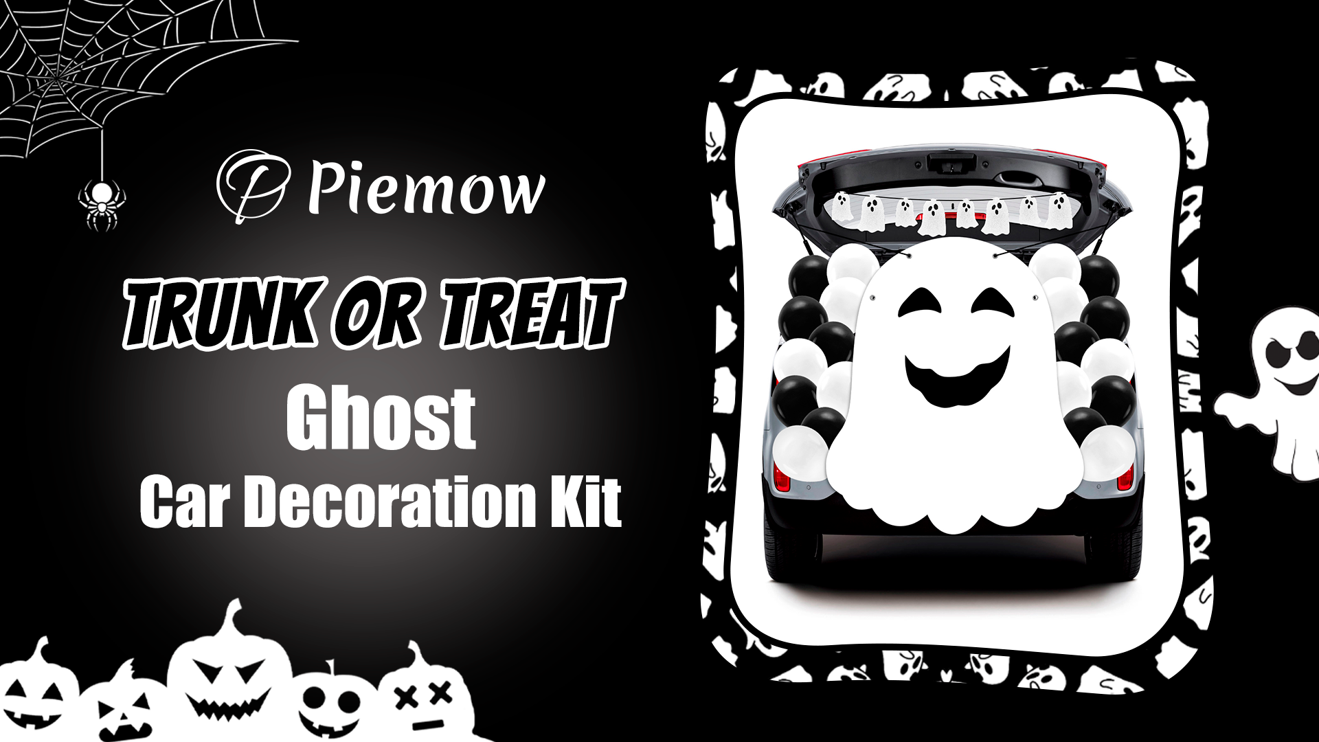 Watch Piemow Halloween Ghost Car Decoration Kit on Amazon Live